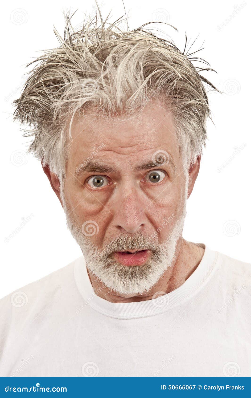 Older Man with Shocked and Surprised Expression Stock Image - Image of ...