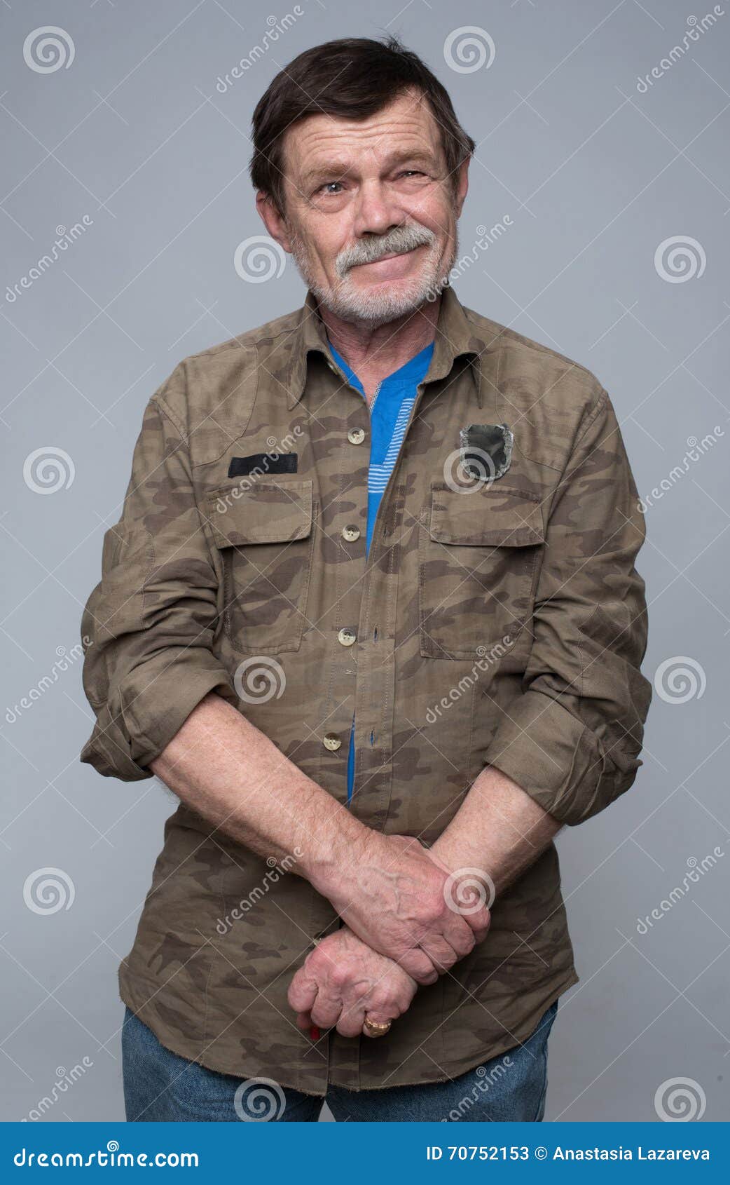 Older Man Standing with Crossed Arms Stock Image - Image of older ...