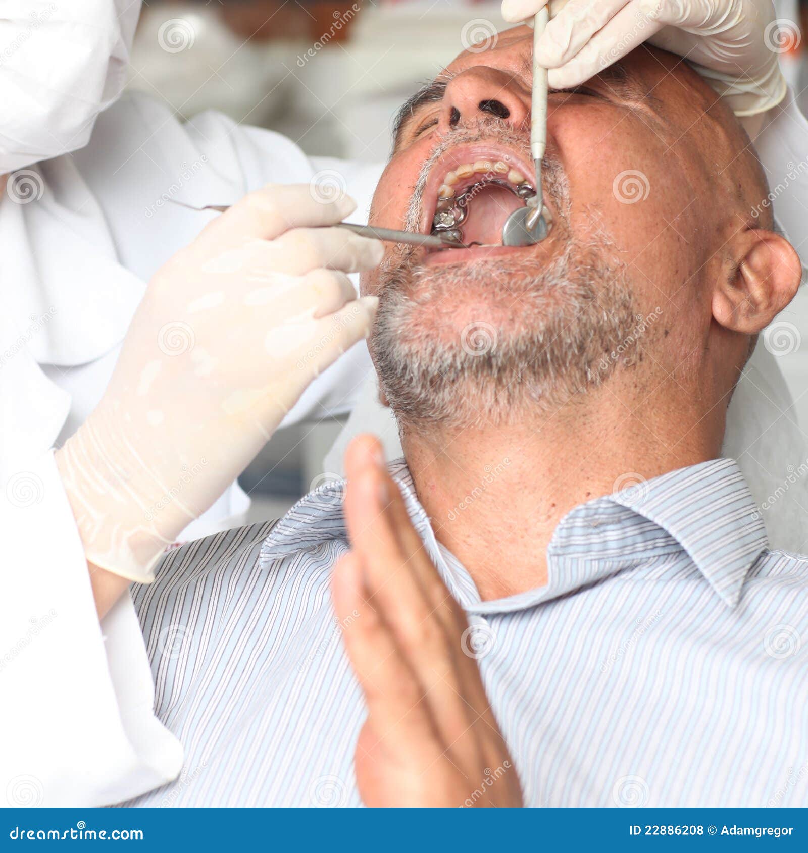 Older Man with Toothache at the Dentist Stock Photo - Image of exam ...