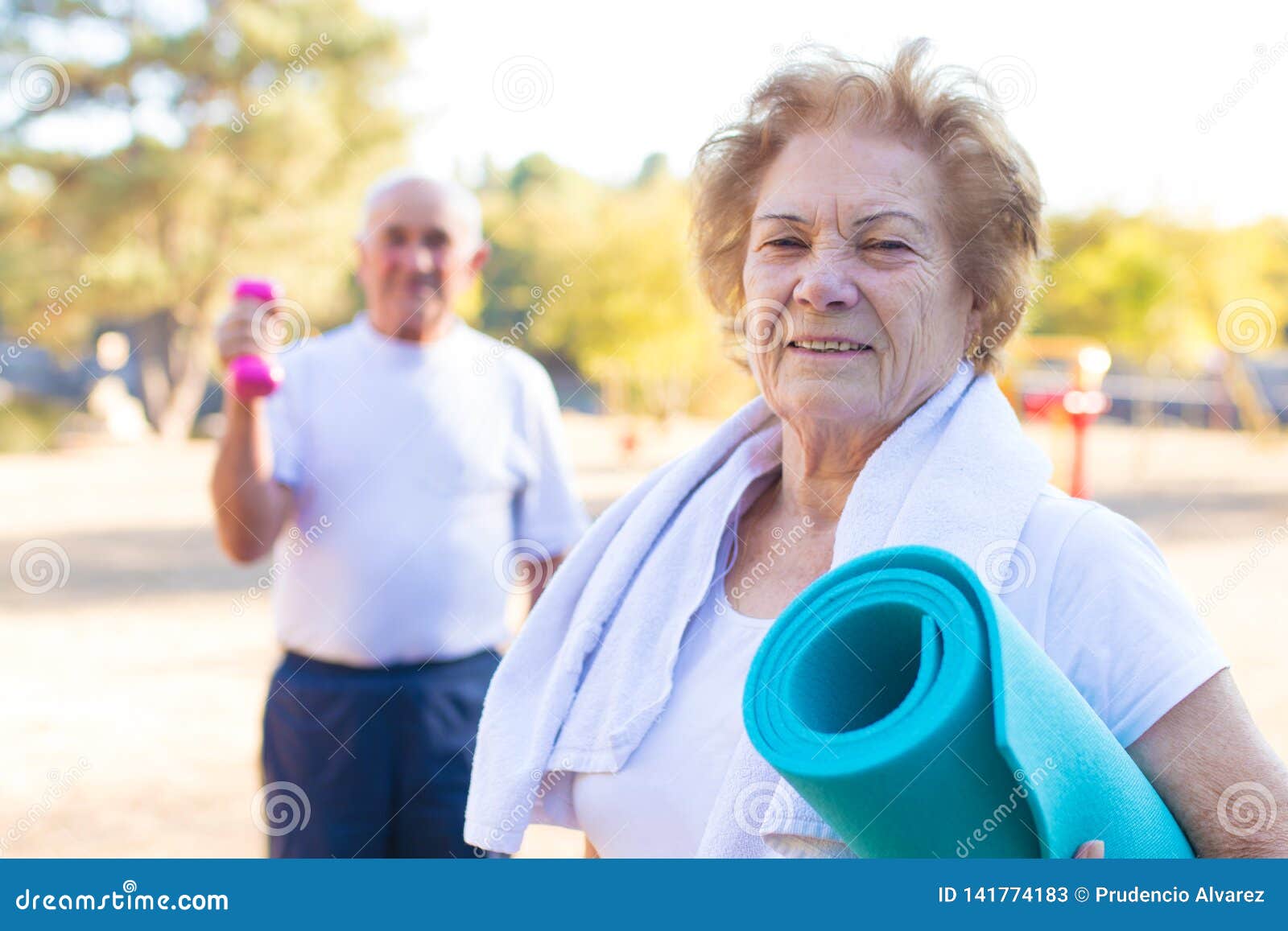 Older people doing sports stock image. Image of elderly - 141774183
