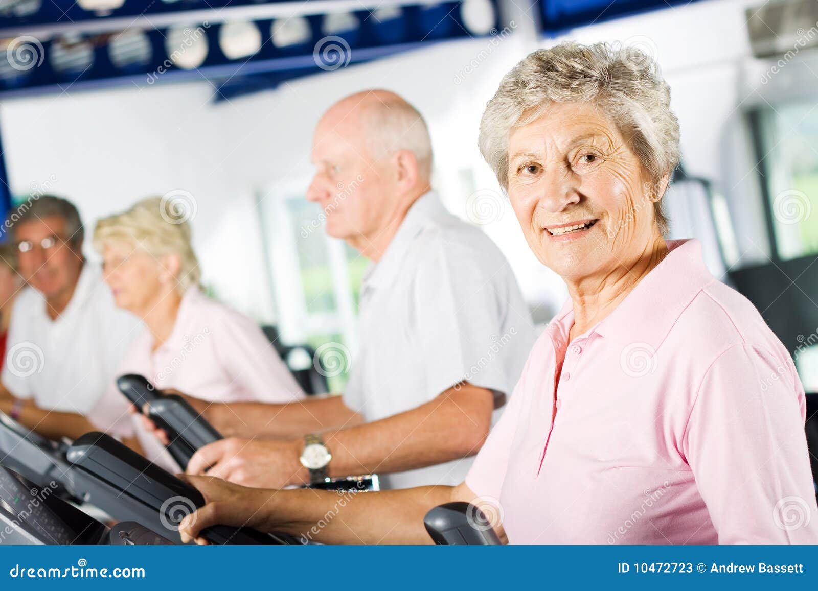 Older People Exercising in the Gym Stock Image - Image of mature, slim ...