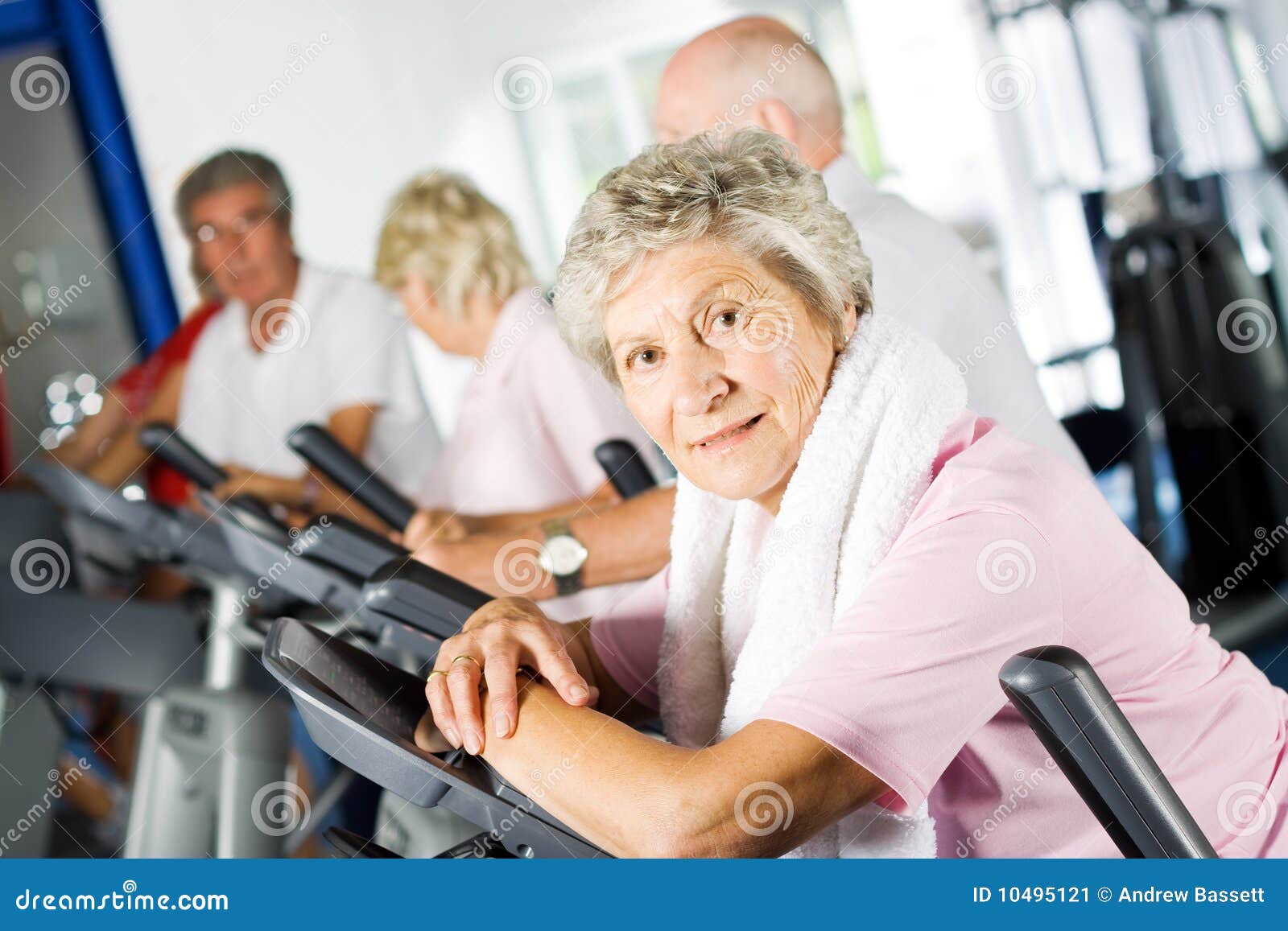 Older People Exercising in the Gym Stock Image - Image of slim, people ...