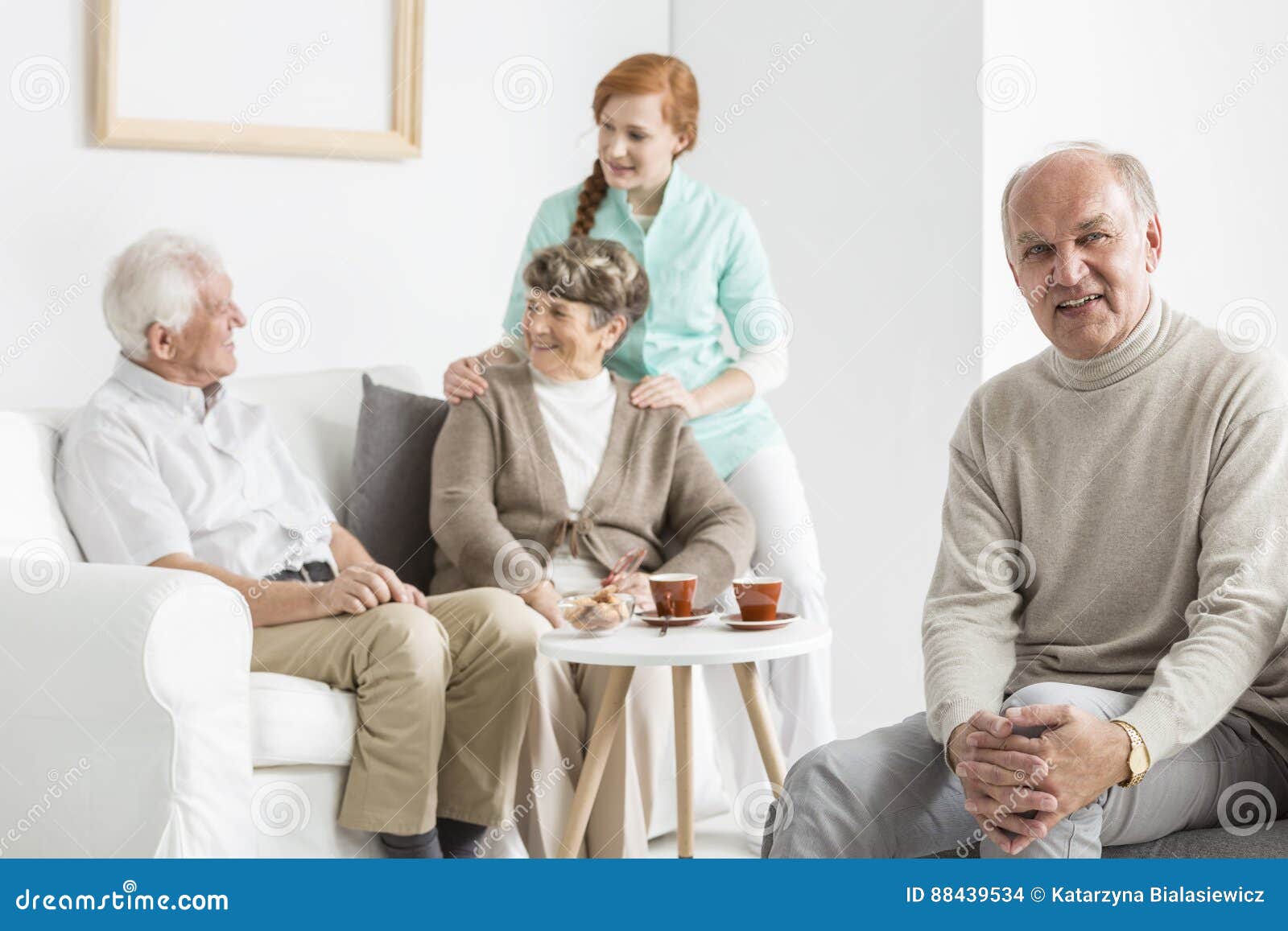 Older People in Nursing Home Stock Photo - Image of elderly, color ...