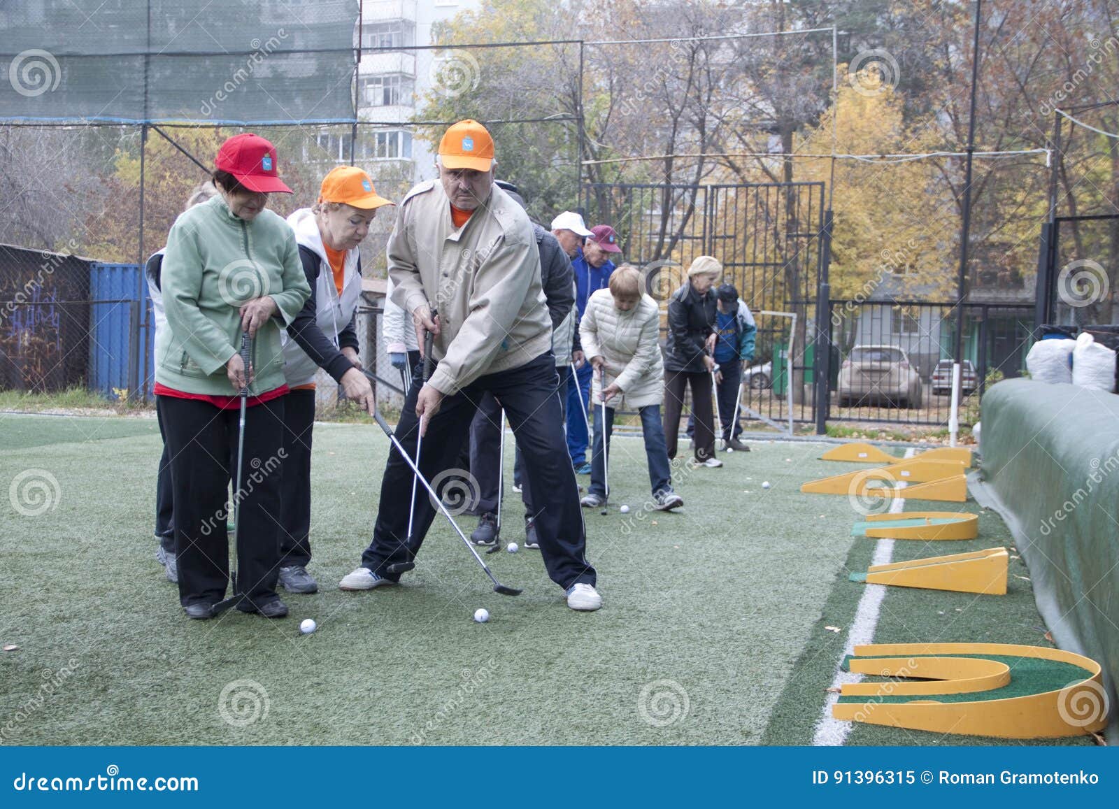 Older People Play at Miniature Golf Editorial Image - Image of sport ...