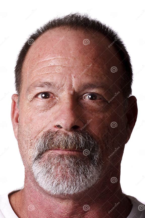 Older Scruffy Man with Gray Beard Stock Photo - Image of senior ...