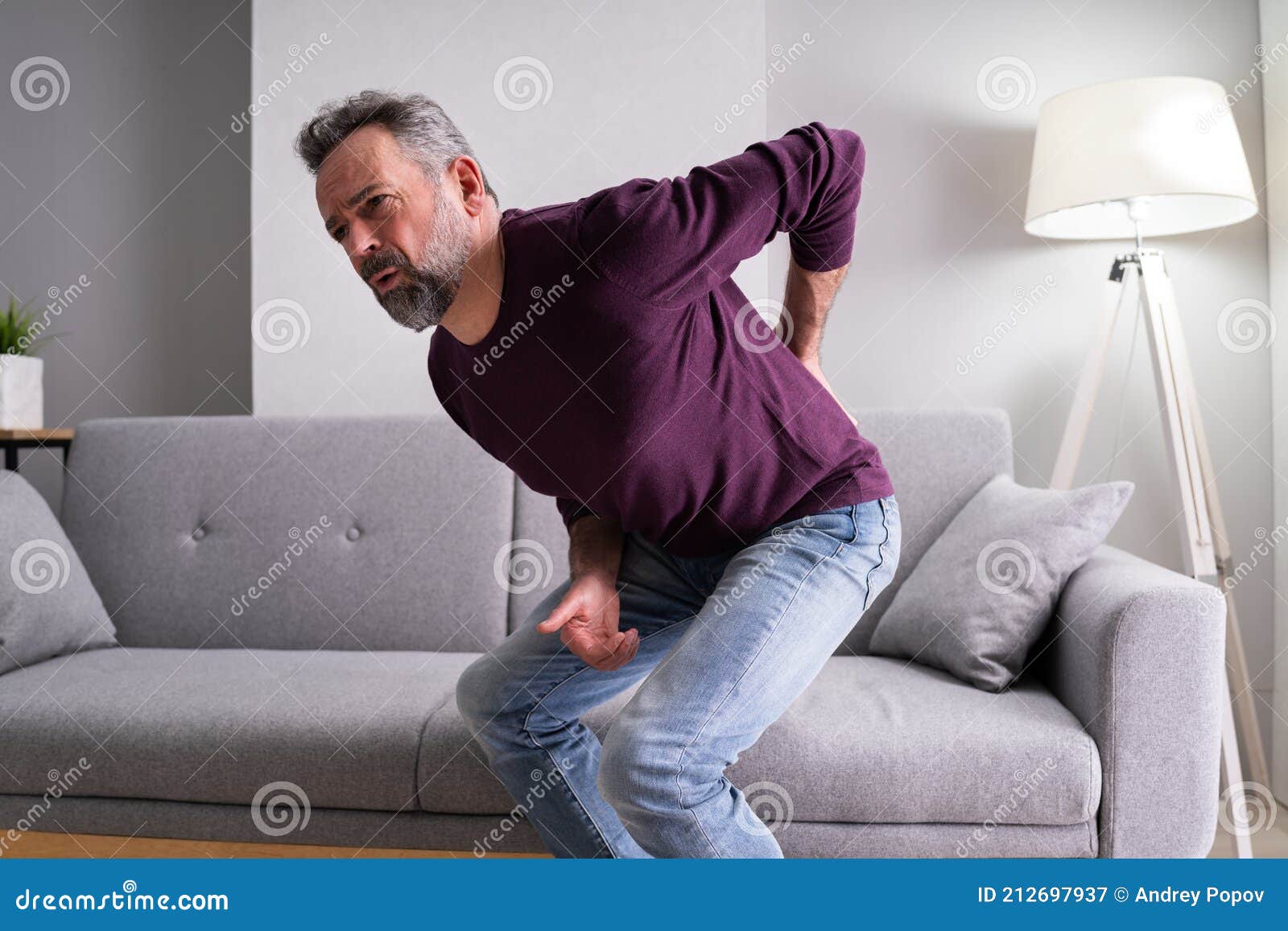 Older Senior Man with Back Pain Stock Image - Image of lower, lumbago ...