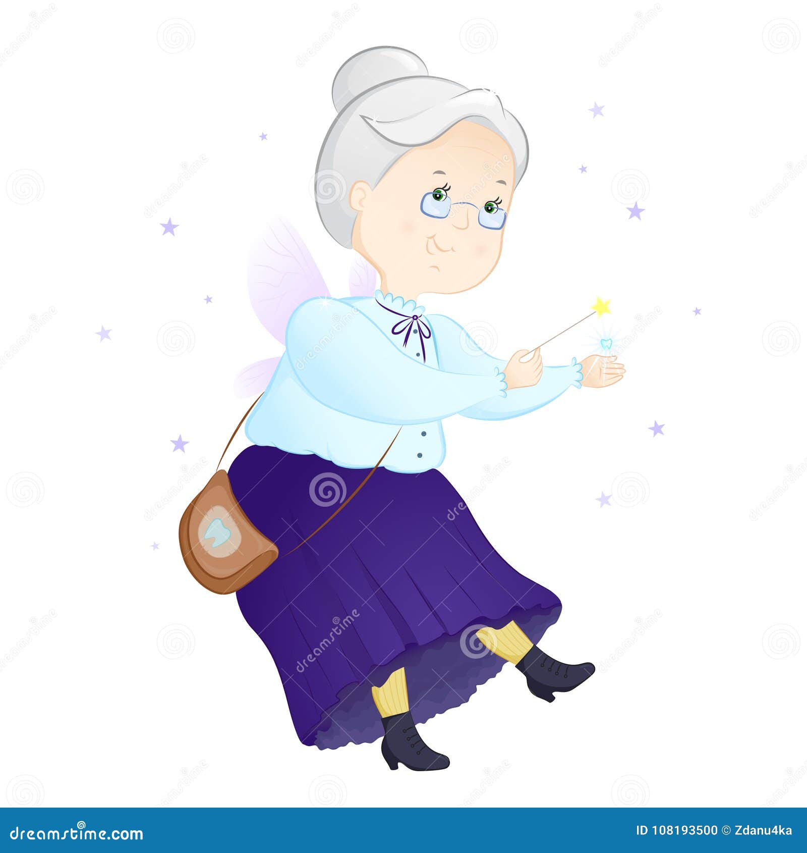 Older tooth fairy stock vector. Illustration of elderly - 108193500