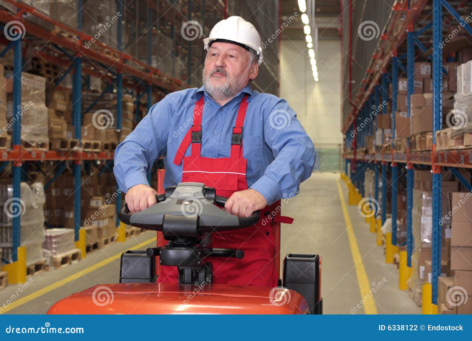 Older Warehouse Worker stock photo. Image of danger, mechanical - 6338122