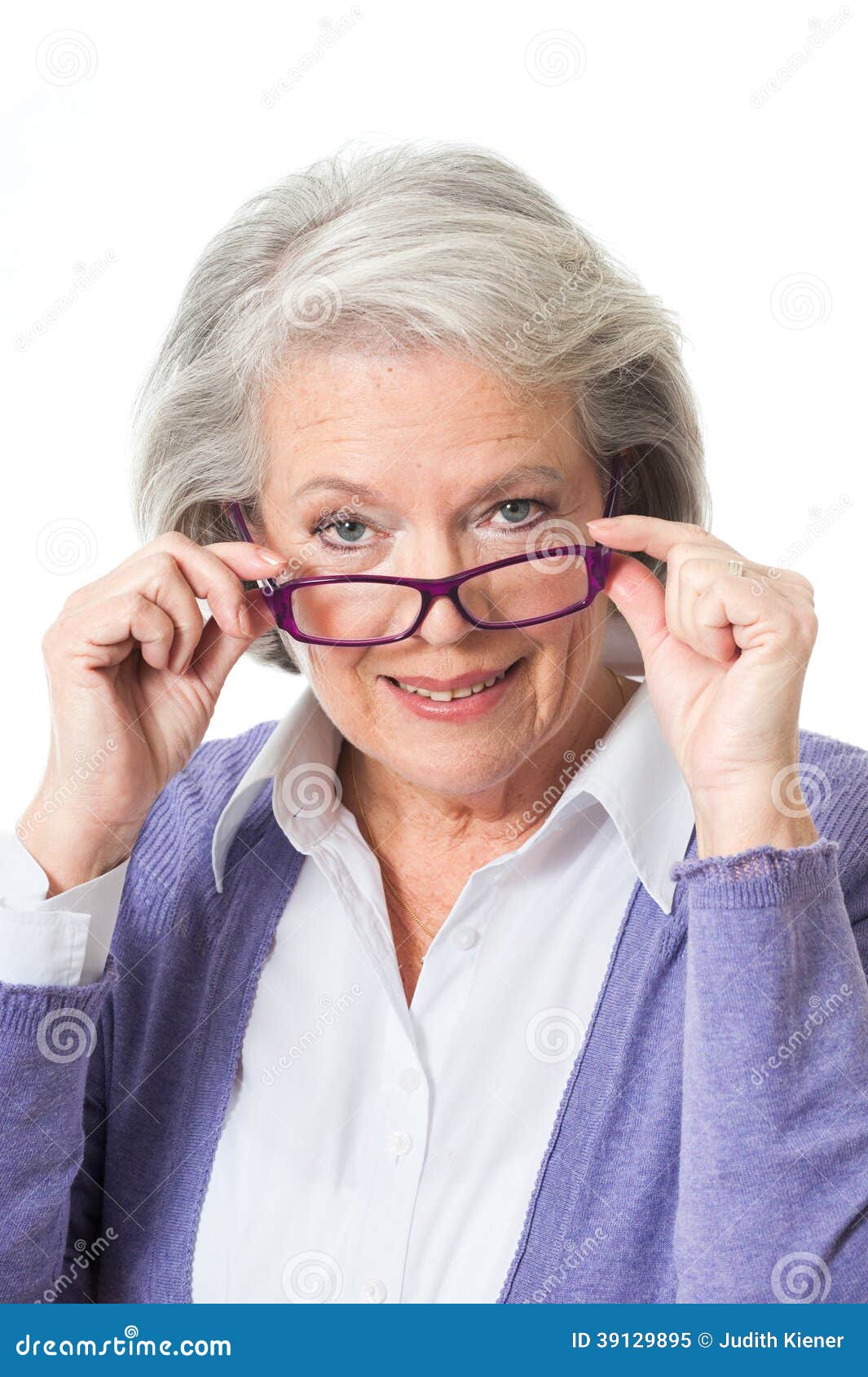 Older woman with glasses stock image. Image of older - 39129895