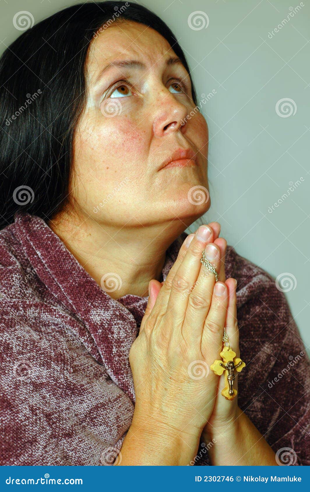 Older woman in prayer stock photo. Image of attractive - 2302746
