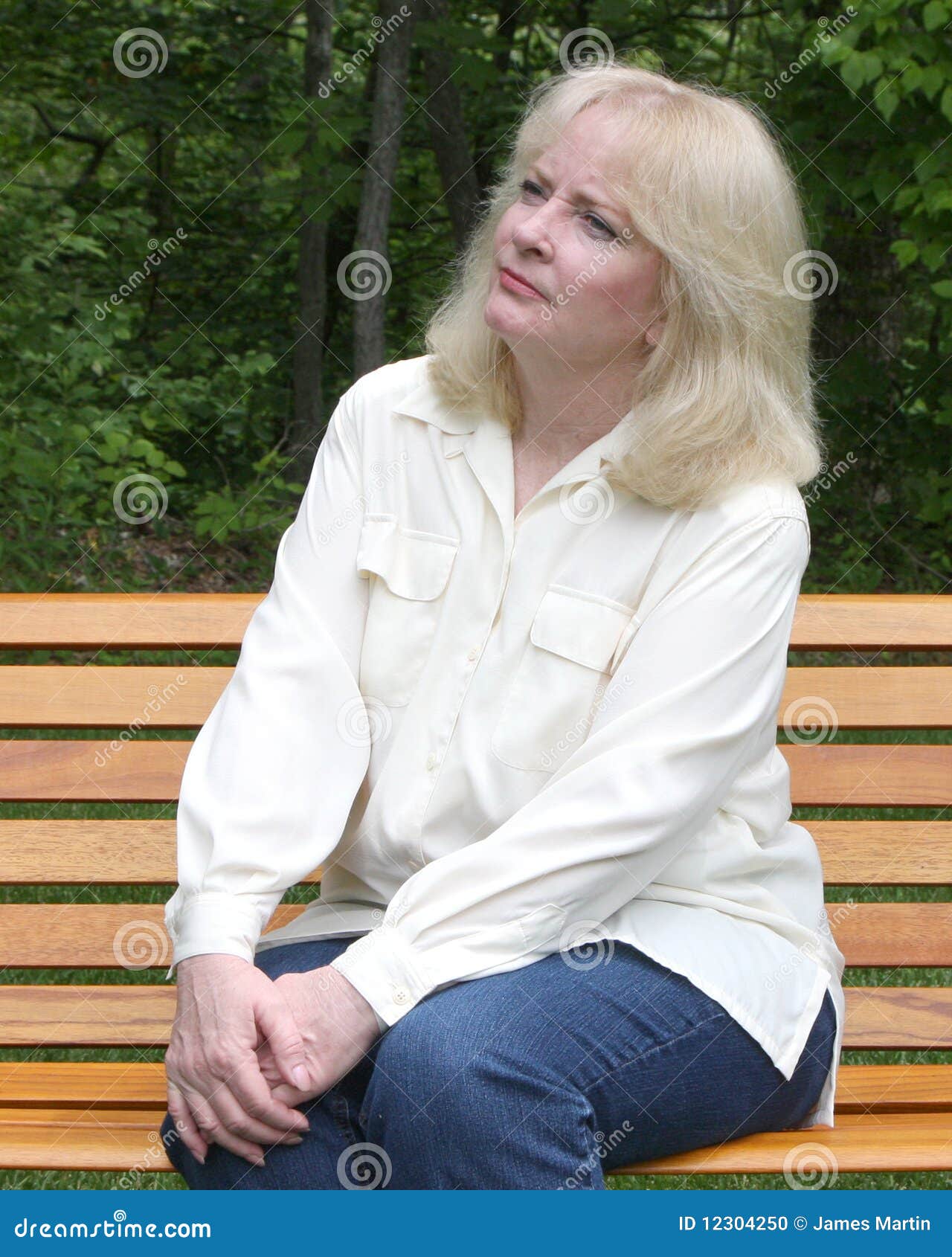 Older Woman Sitting on a Park Bench Stock Photo - Image of quiet ...