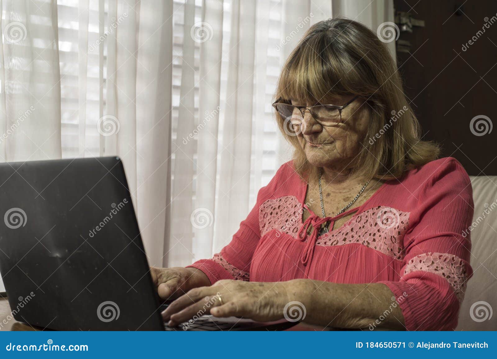 Older Woman Using Modern Technologies Stock Image - Image of retired ...