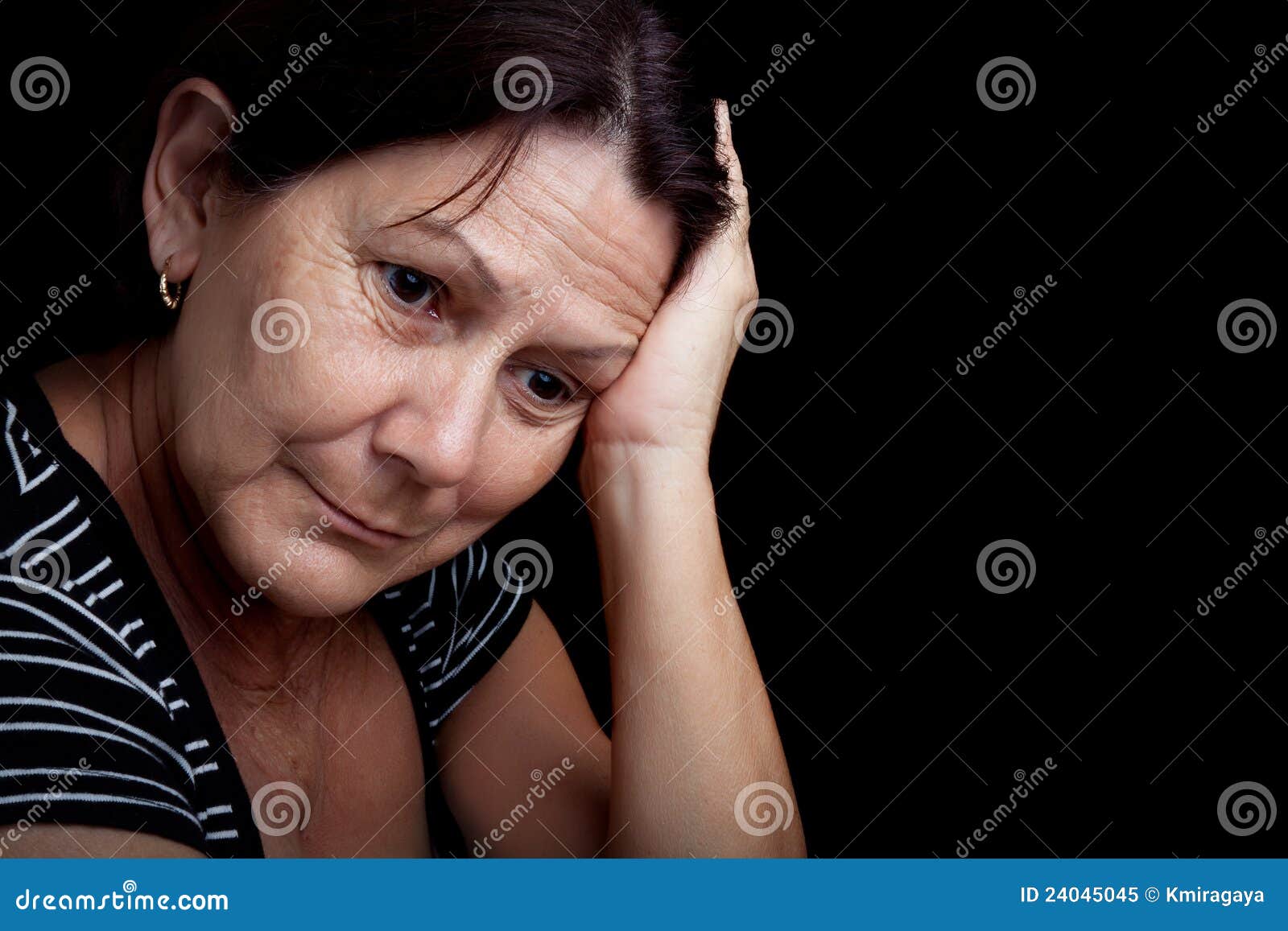 Older Woman with a Very Sad Expression Stock Image - Image of emotional ...