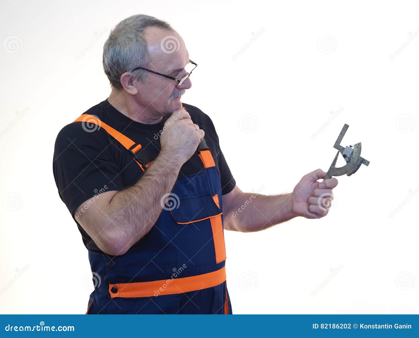 The Older Worker with the Tool Stock Photo - Image of joiner, jointer ...