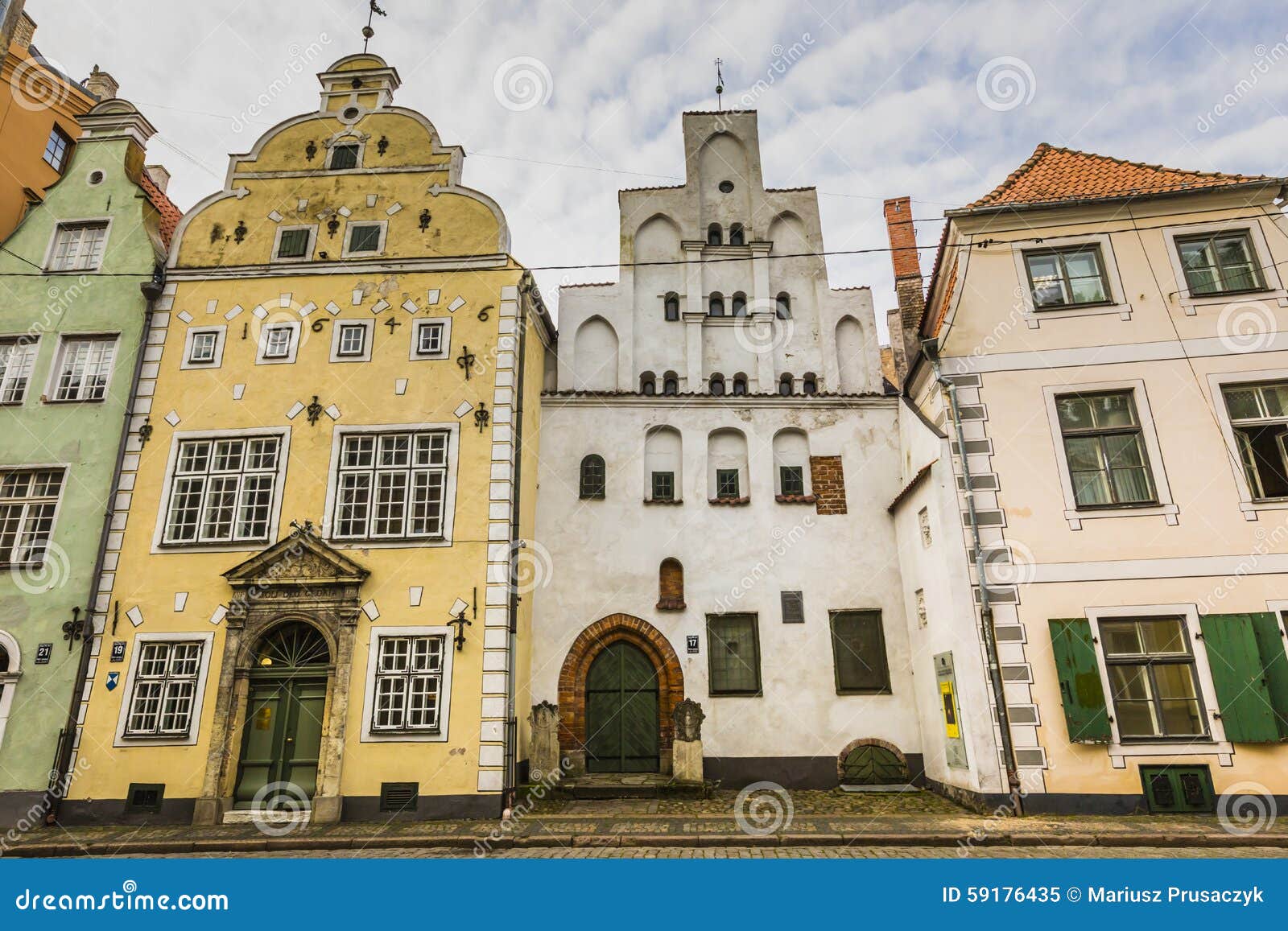 Oldest Buildings in Riga Latvia - the Three Brothers Stock Image ...