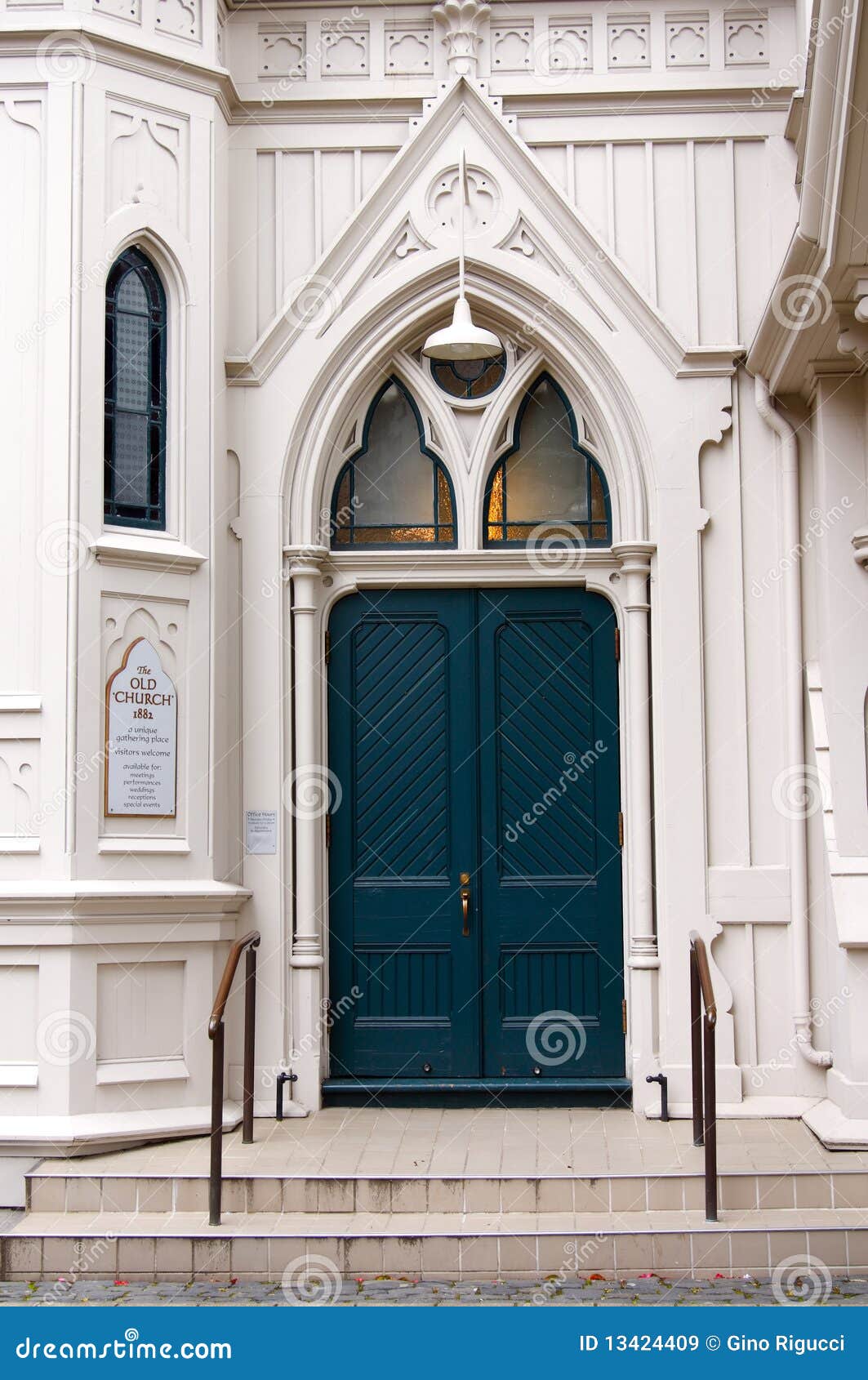 Oldest church entrance. stock image. Image of services - 13424409