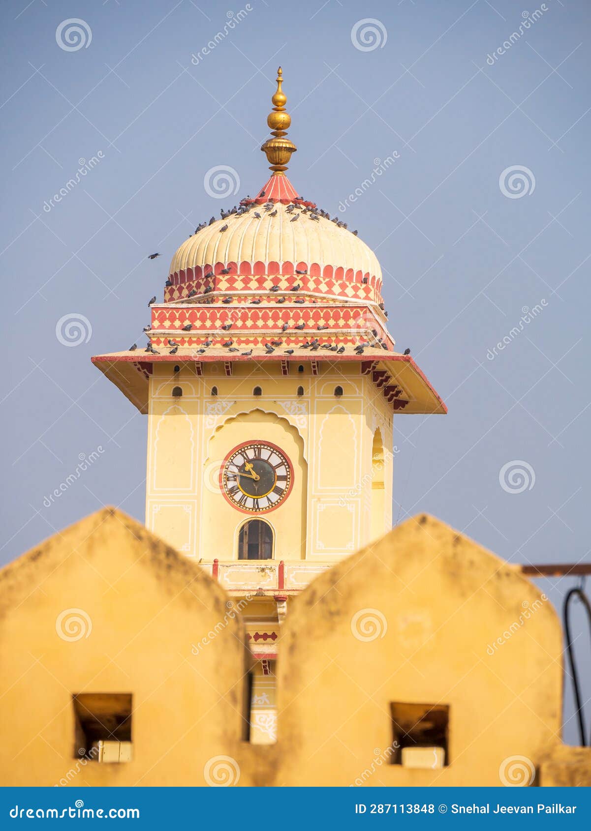 Oldest Clock Tower in Jaipur Stock Photo - Image of india, clock: 287113848