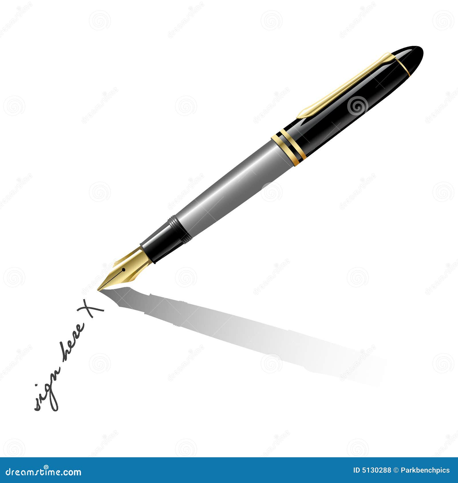 Oldfashioned fountain-pen stock vector. Illustration of vector - 5130288