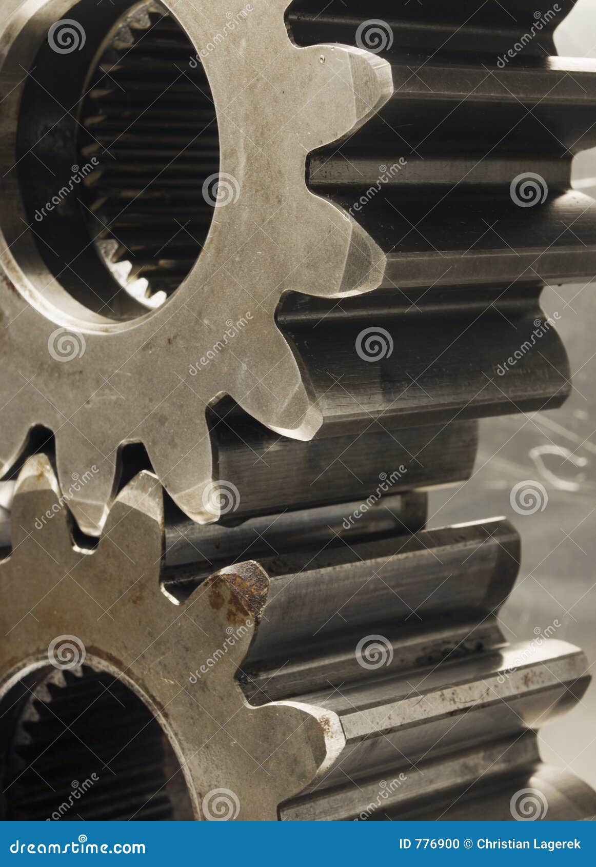 Oldish Look of Gear-wheels in Brown Stock Photo - Image of industrial ...