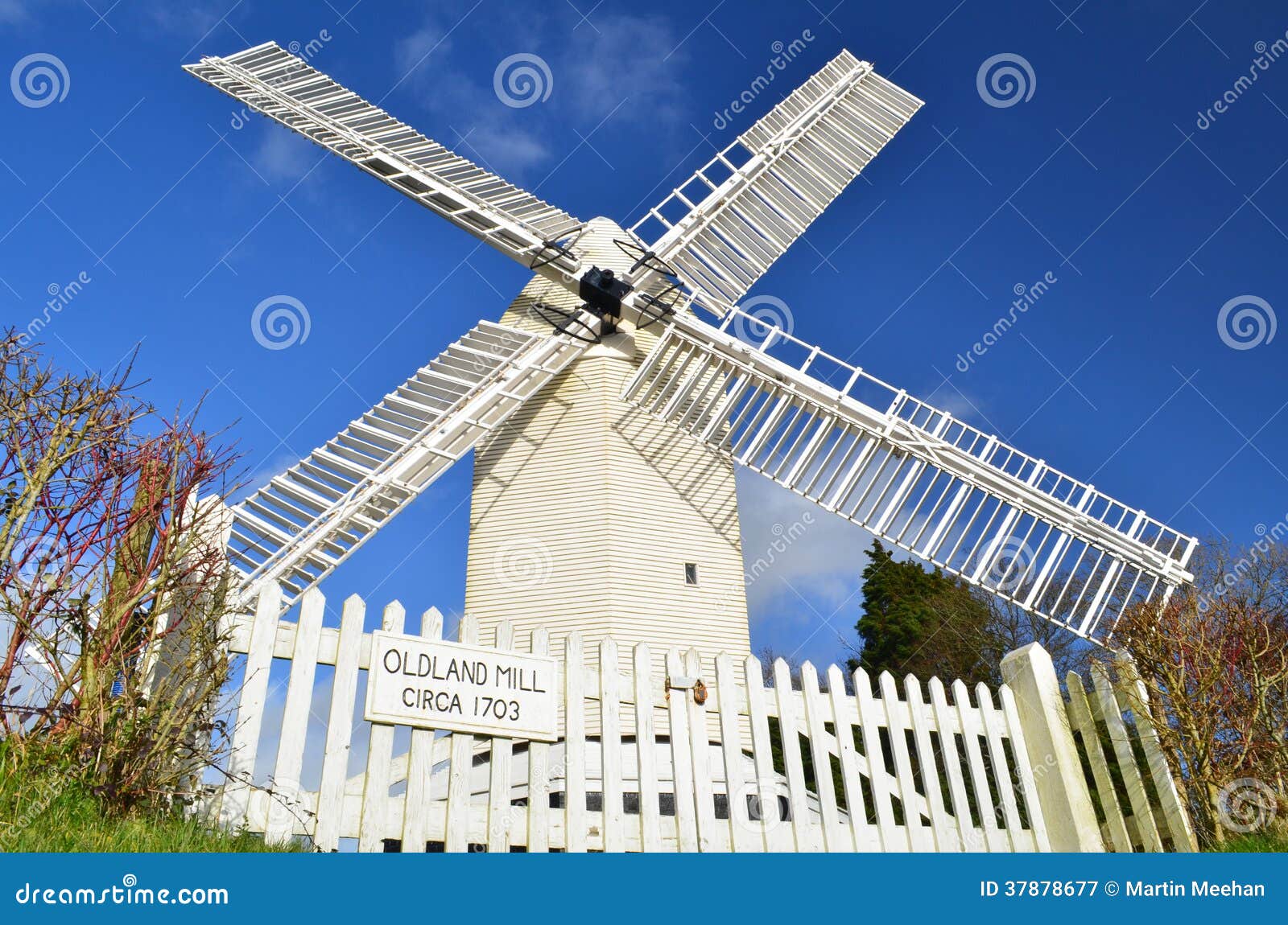 Oldland post mill. stock image. Image of brighton, sails - 37878677