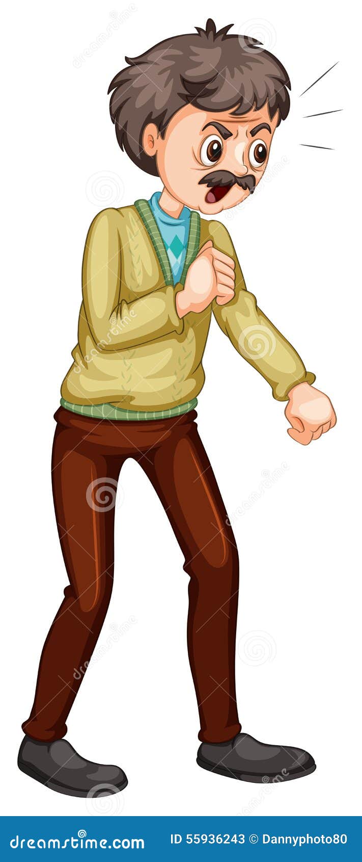 Oldman stock vector. Illustration of talk, white, upset - 55936243