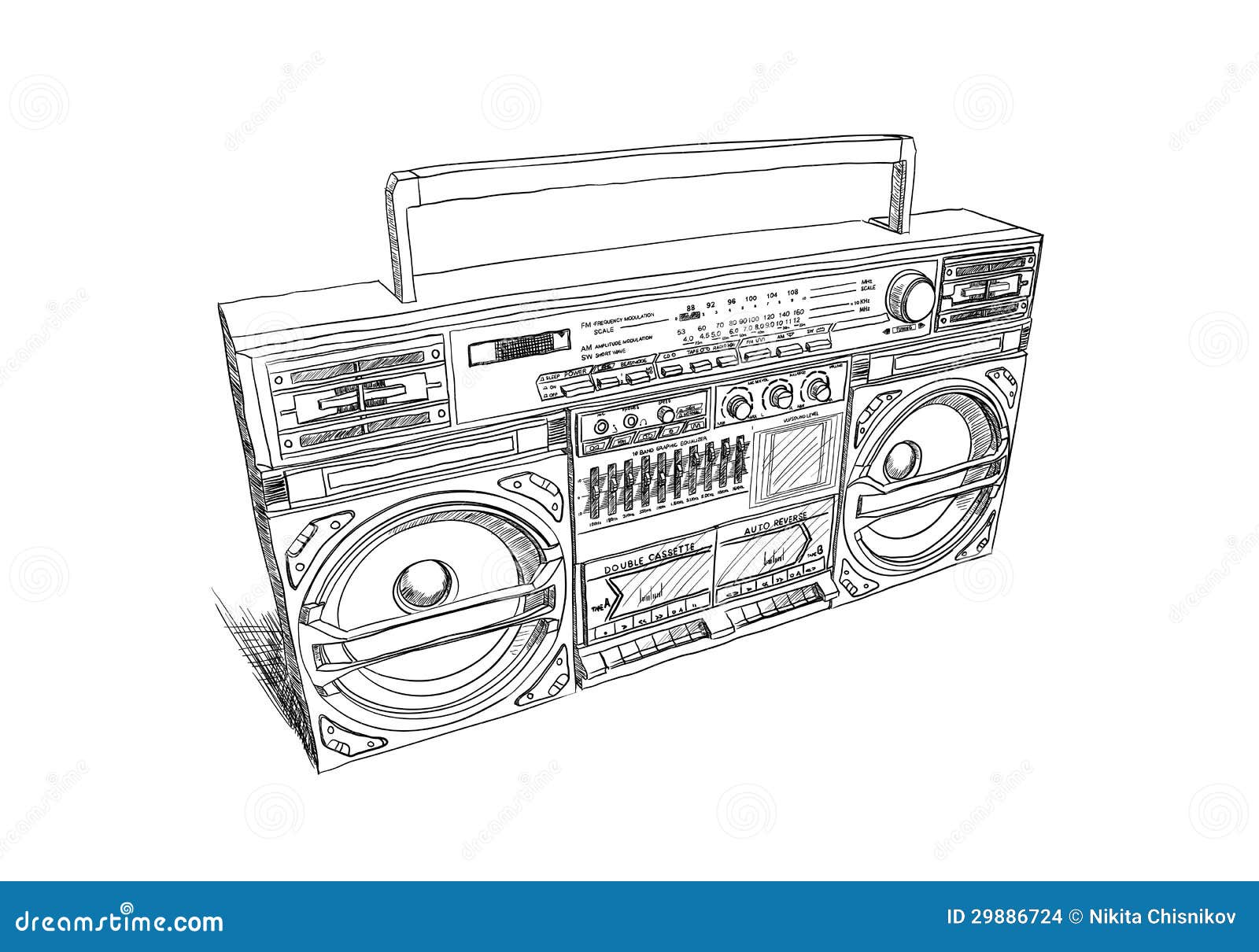 Boombox Drawing Tattoo