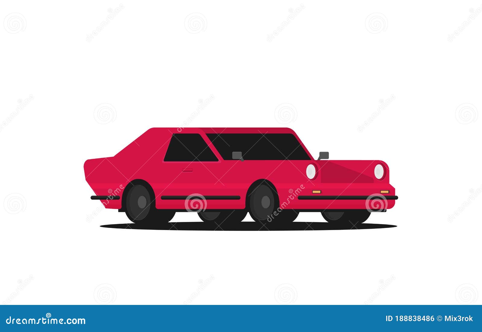 Oldschool Race Car. Flat Styled Vector Illustration Stock Vector ...