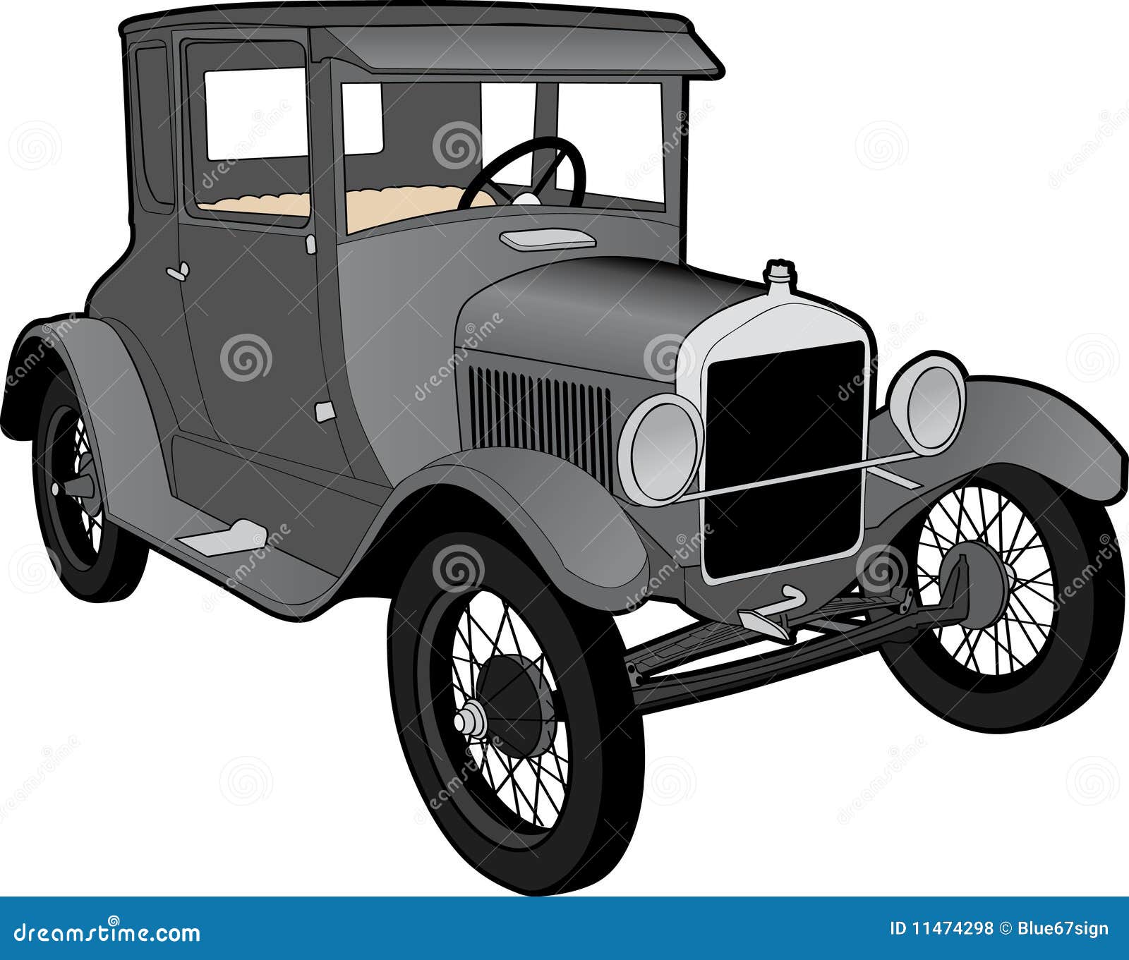 Oldtimer vector illustratie. Illustration of geloven - 11474298