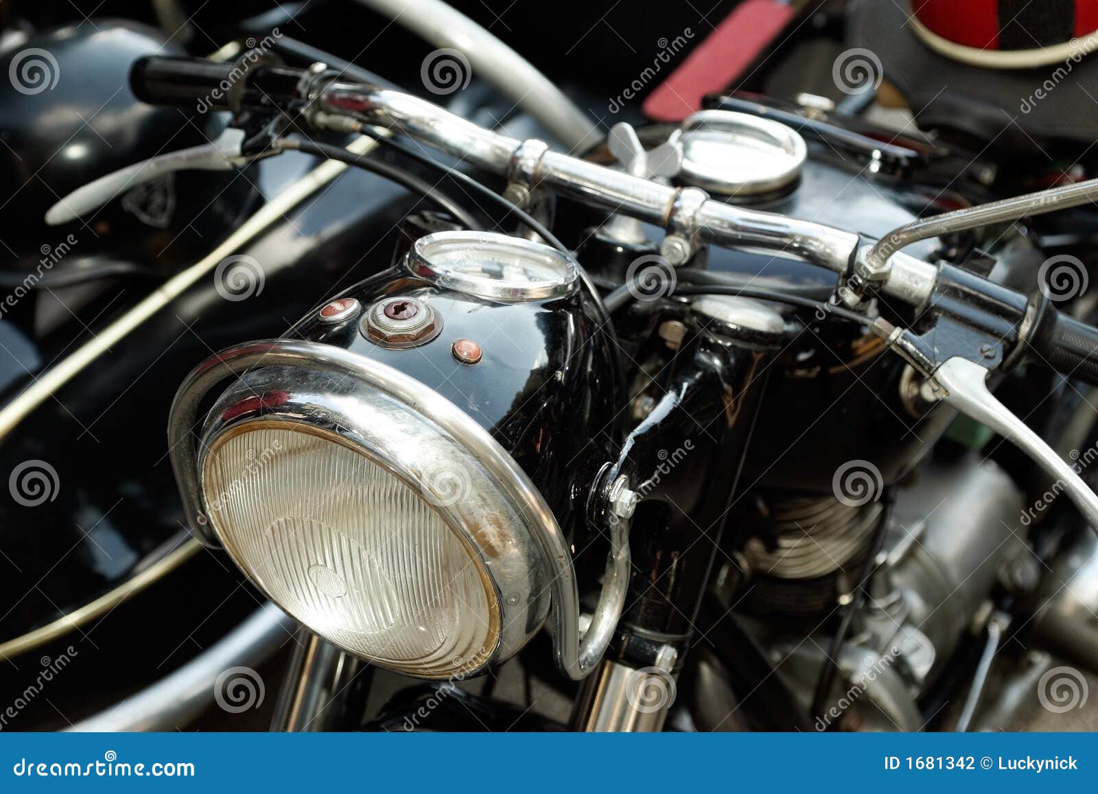 Oldtimer stock photo. Image of front, chopper, glitter - 1681342