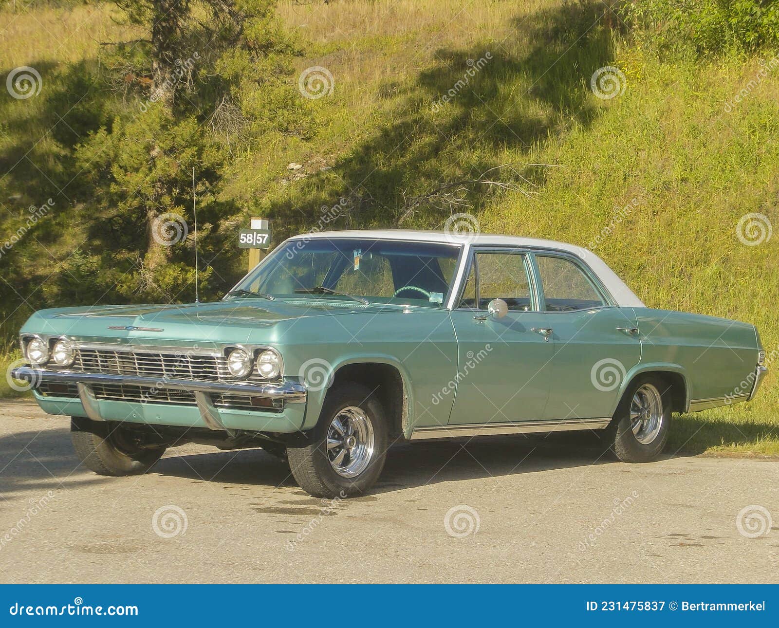 Oldtimer Chevrolet Turquoise Impala Editorial Photography - Image of ...