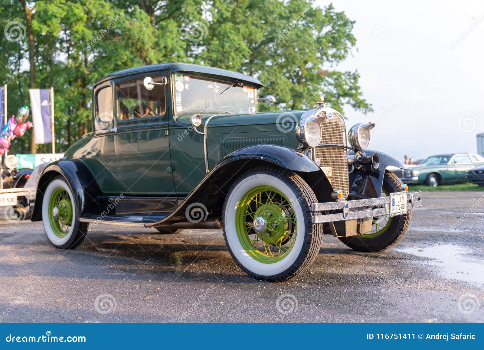 Oldtimer Ford Model a Do Vintage Foto Editorial - Imagem de indicador ...