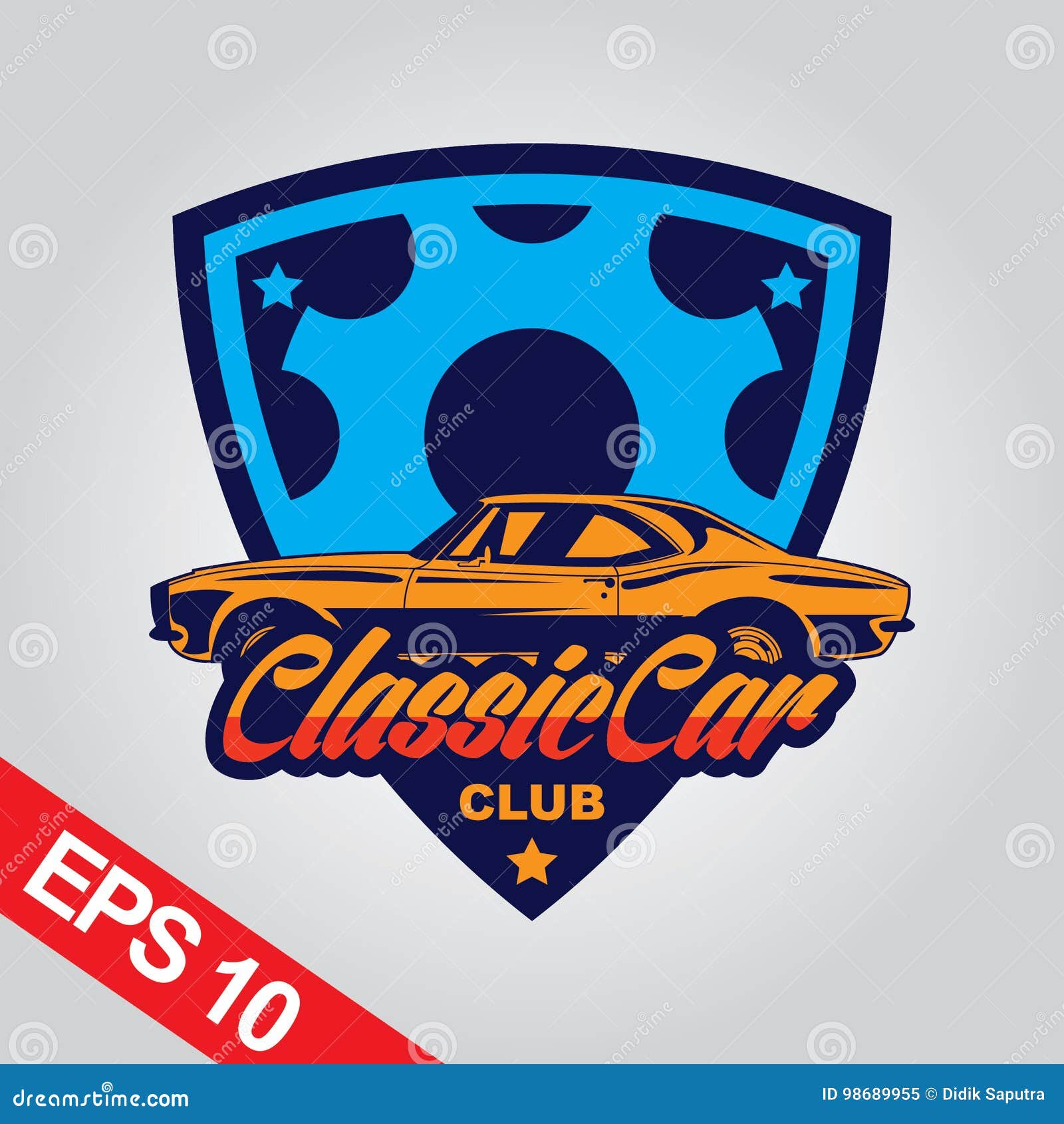 Oldtimer Logo Template vektor abbildung. Illustration von konzept ...