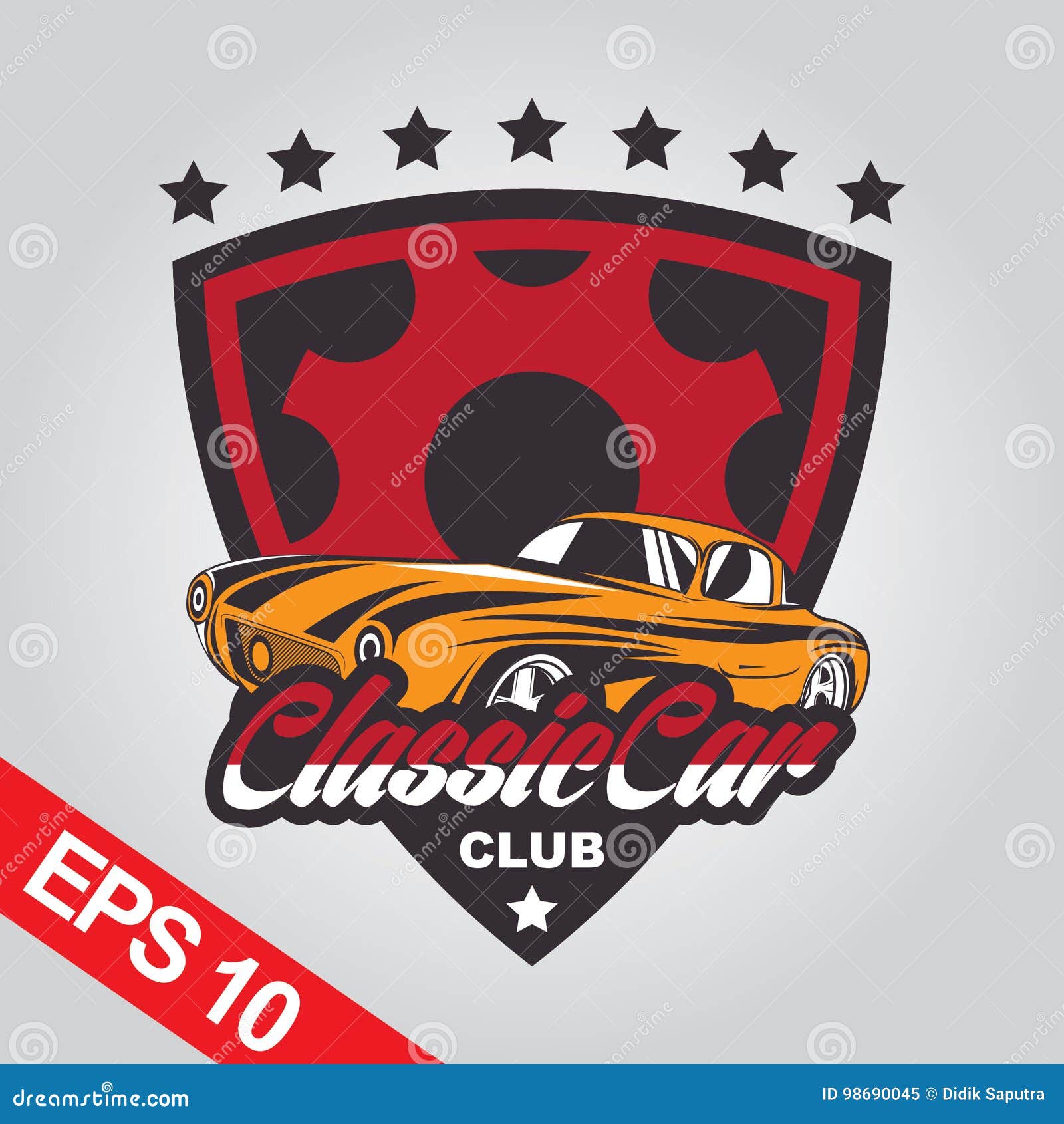 Oldtimer Logo Template vektor abbildung. Illustration von hintergrund ...