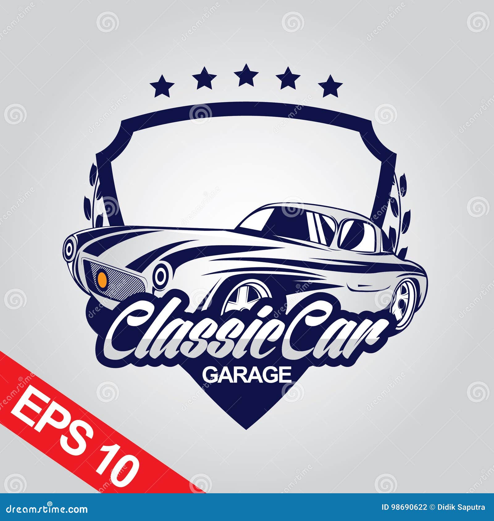 Oldtimer Logo Template vektor abbildung. Illustration von kennsatz ...