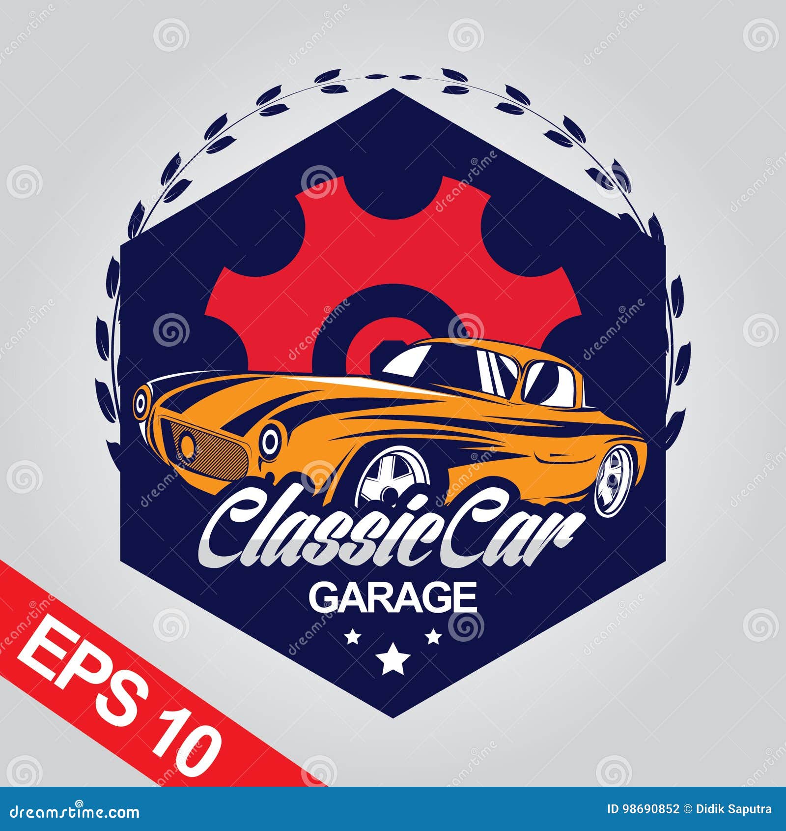 Oldtimer Logo Template vektor abbildung. Illustration von zeile - 98690852