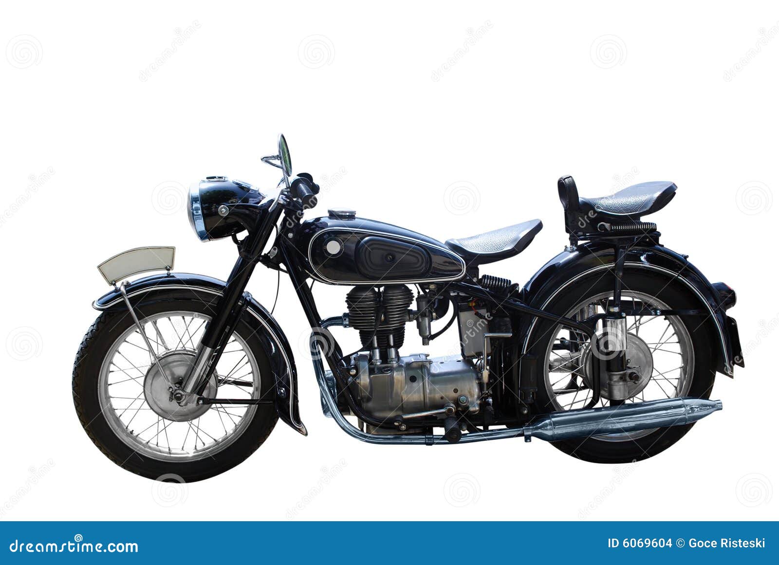 Oldtimer motorcycle stock photo. Image of drive, isolated - 6069604