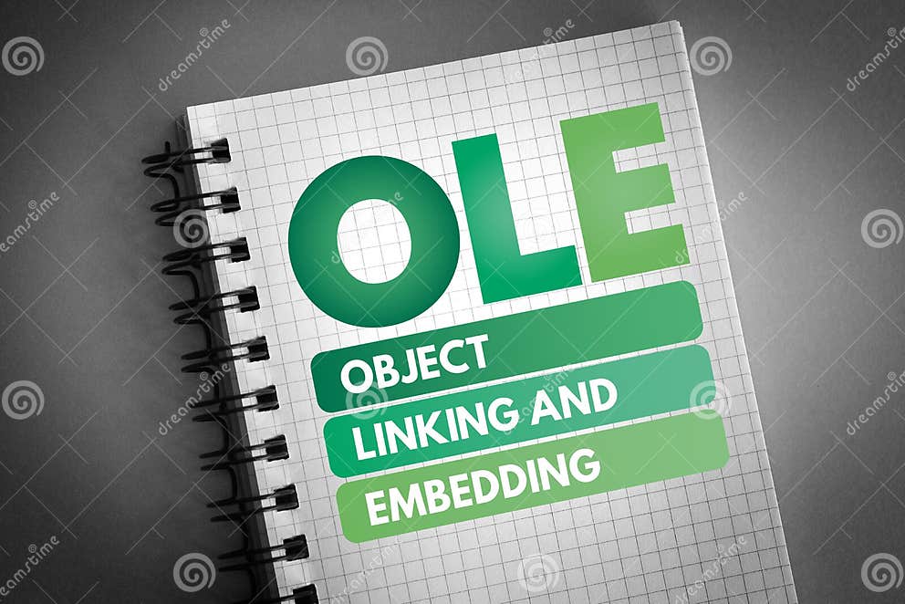 OLE - Object Linking and Embedding Acronym Stock Photo - Image of ...