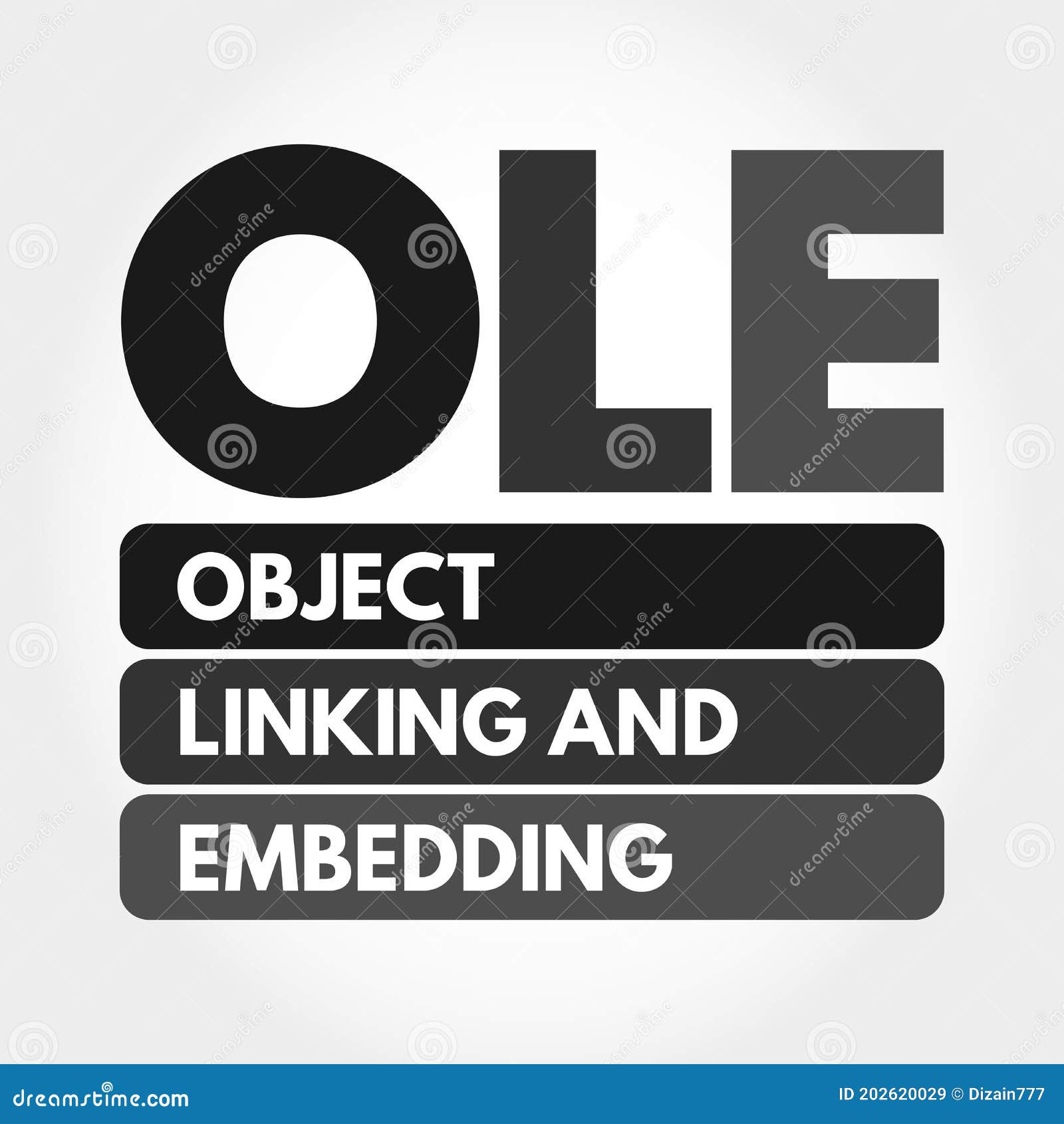 OLE - Object Linking and Embedding Acronym Stock Illustration ... OLE - Object Linking and Embedding Acronym Stock Illustration ...