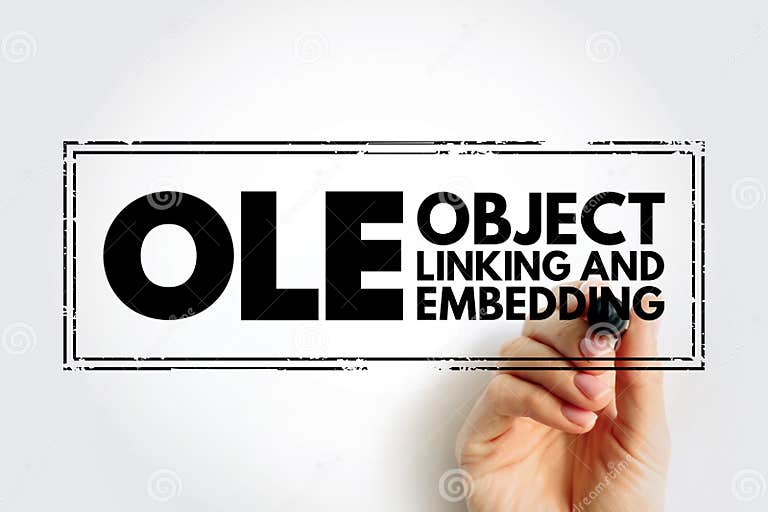 OLE Object Linking and Embedding - Technology that Allows Embedding and ...