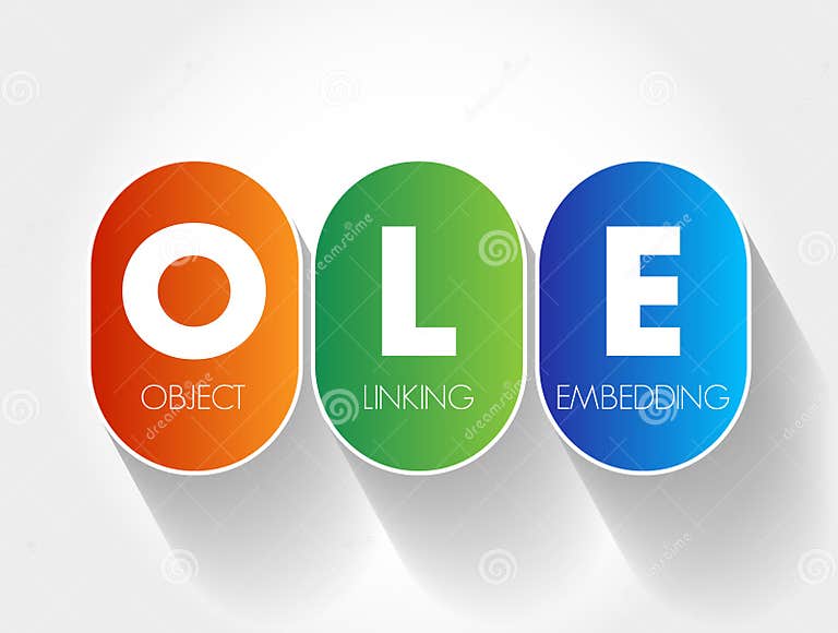 OLE Object Linking and Embedding - Technology that Allows Embedding and ...