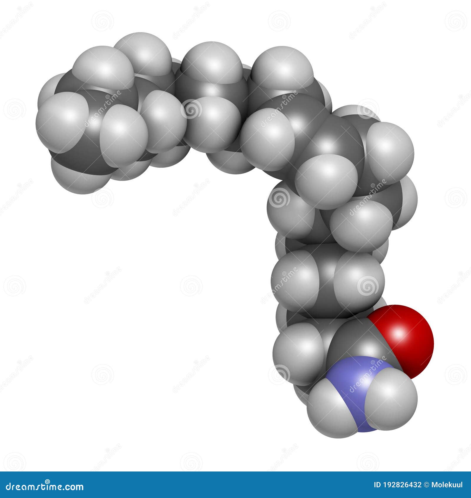 Oleamide Molecule. 3D Rendering Stock Photo - Illustration of chemical ...