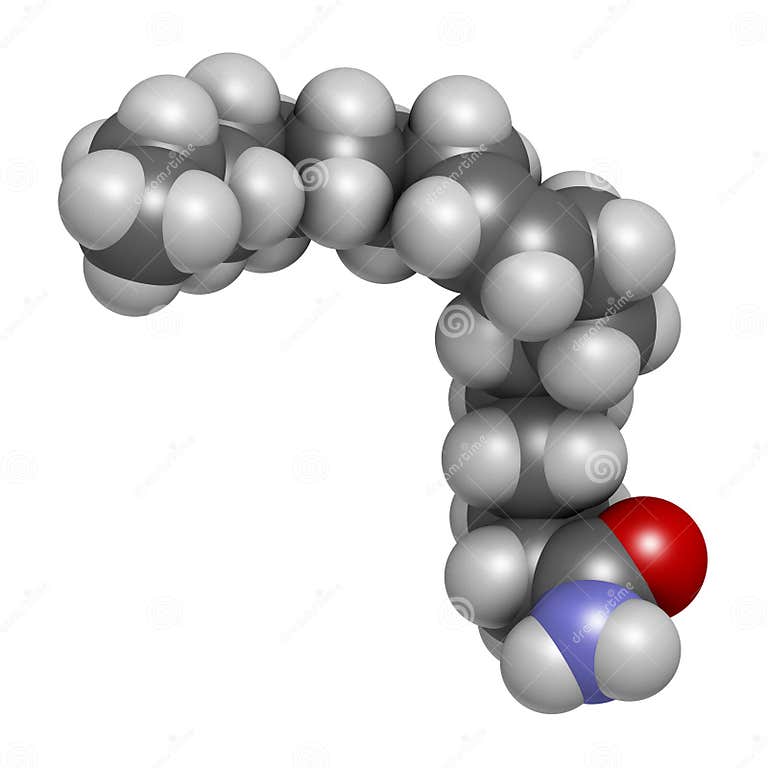 Oleamide Molecule. 3D Rendering Stock Photo - Illustration of chemical ...