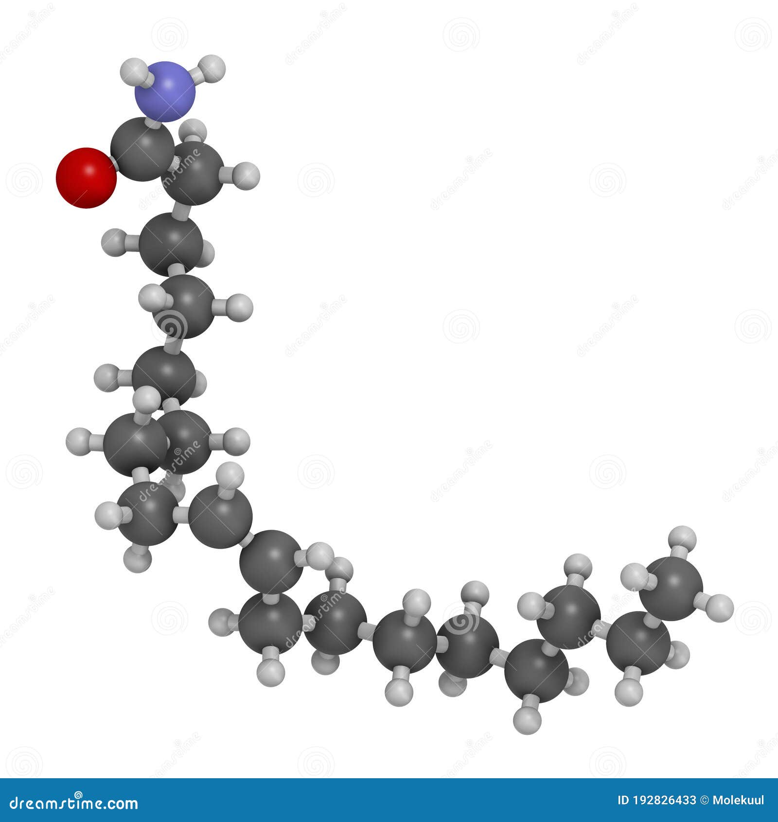 Oleamide Molecule. It Is Fatty Amide Derived From Oleic Acid. Molecular ...