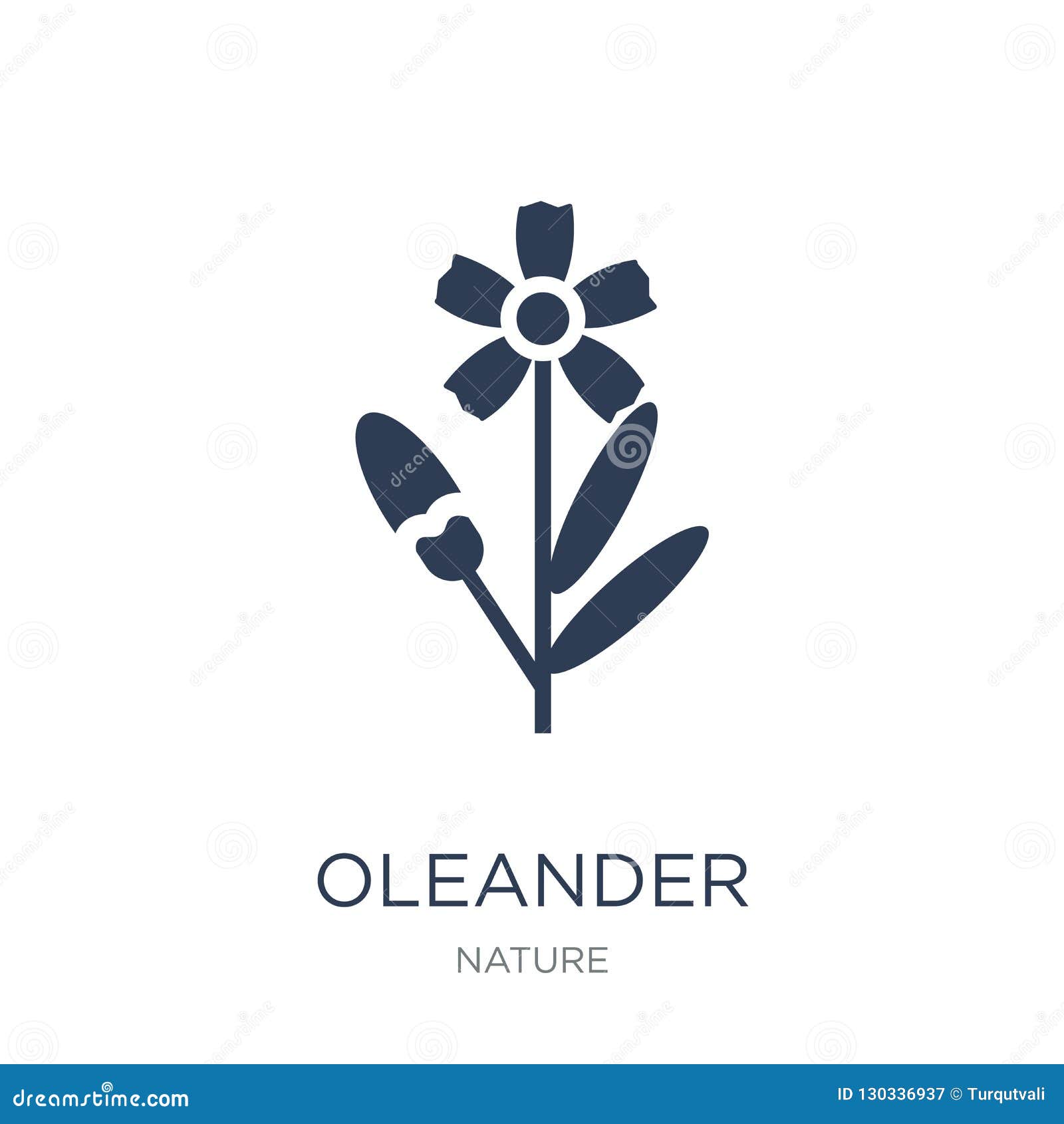 Oleander Icon. Trendy Flat Vector Oleander Icon on White Background ...