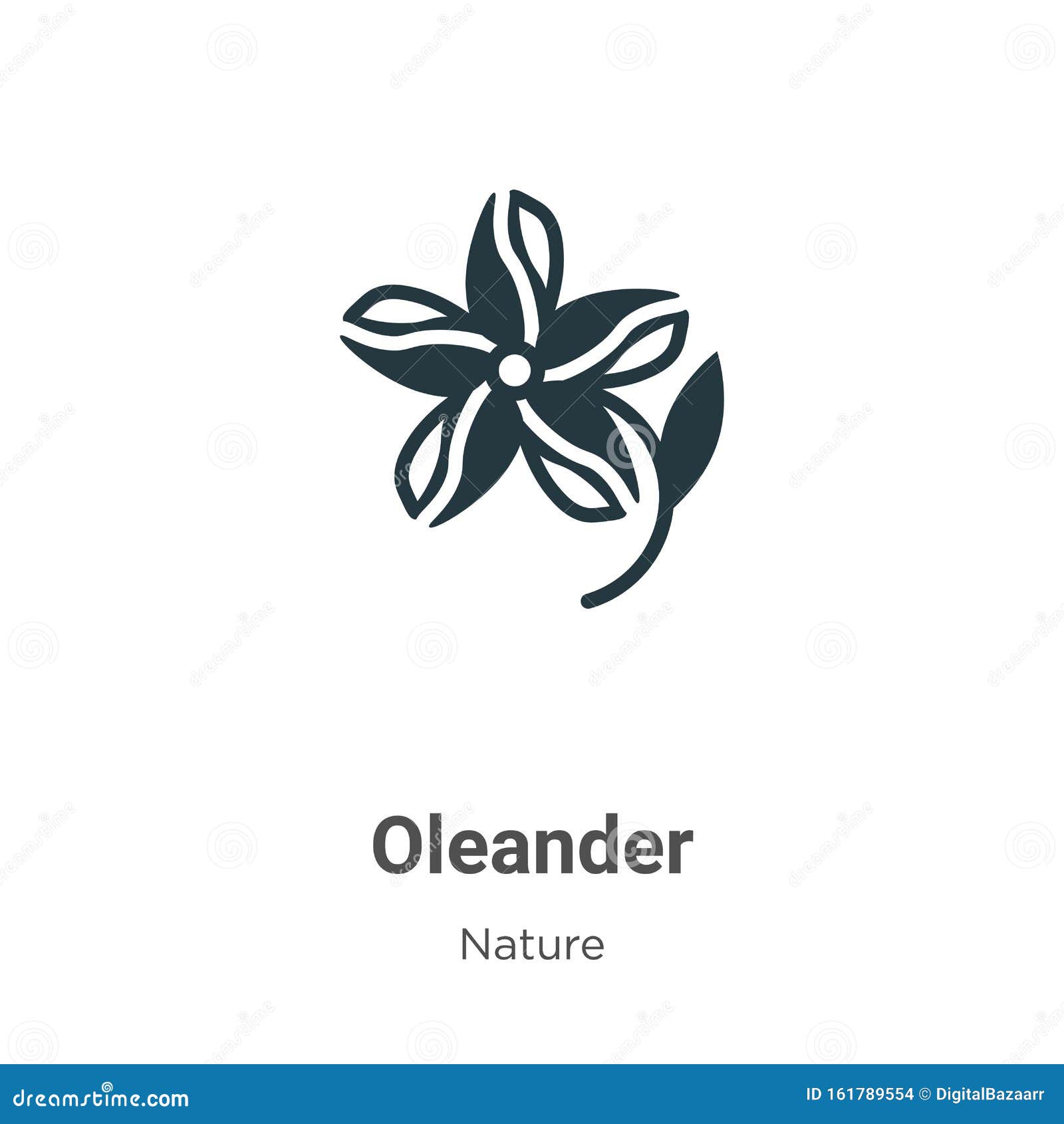 Oleander Vector Icon On White Background. Flat Vector Oleander Icon ...