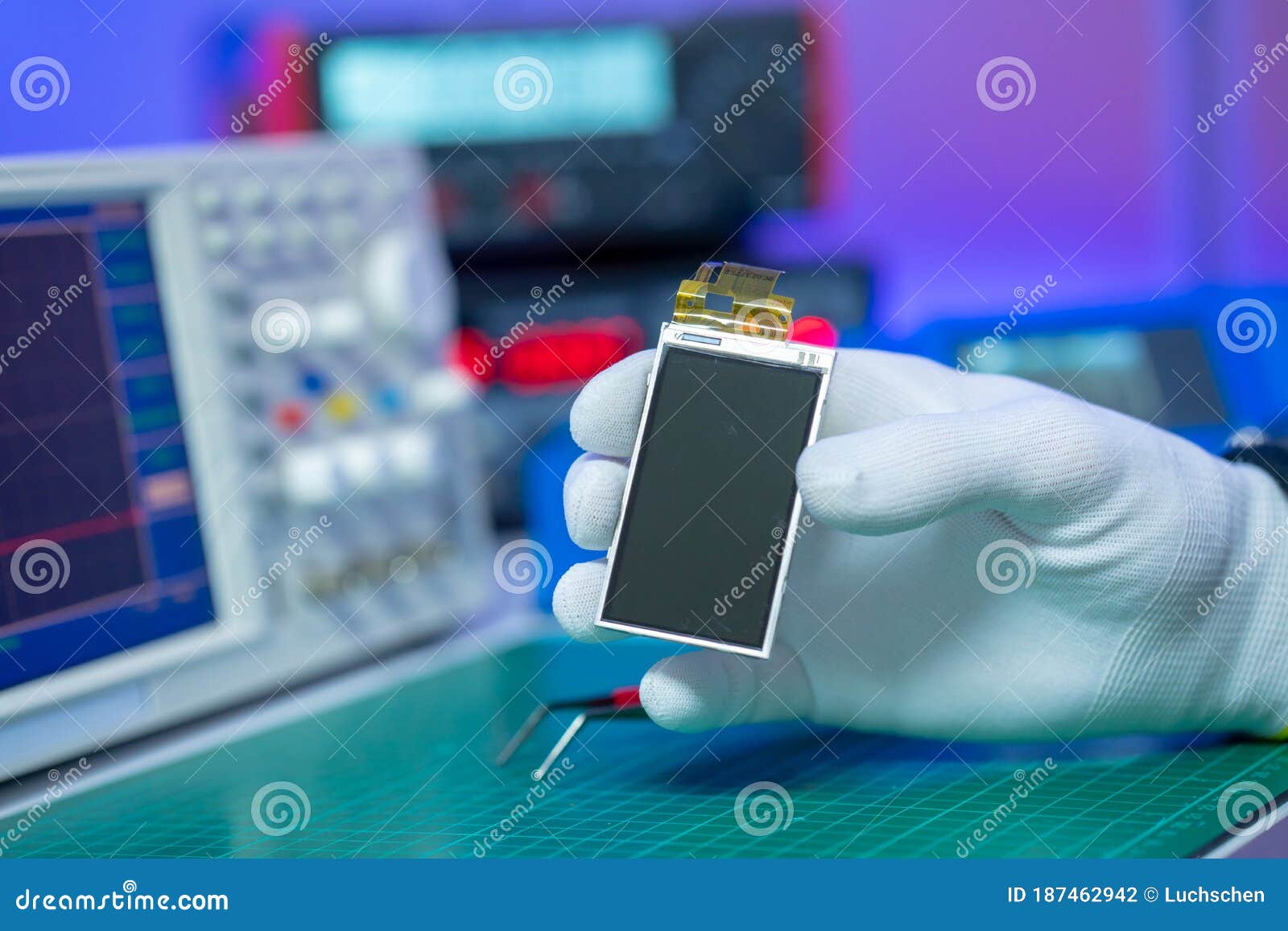 Oled matrix display stock photo. Image of silicon, science - 187462942