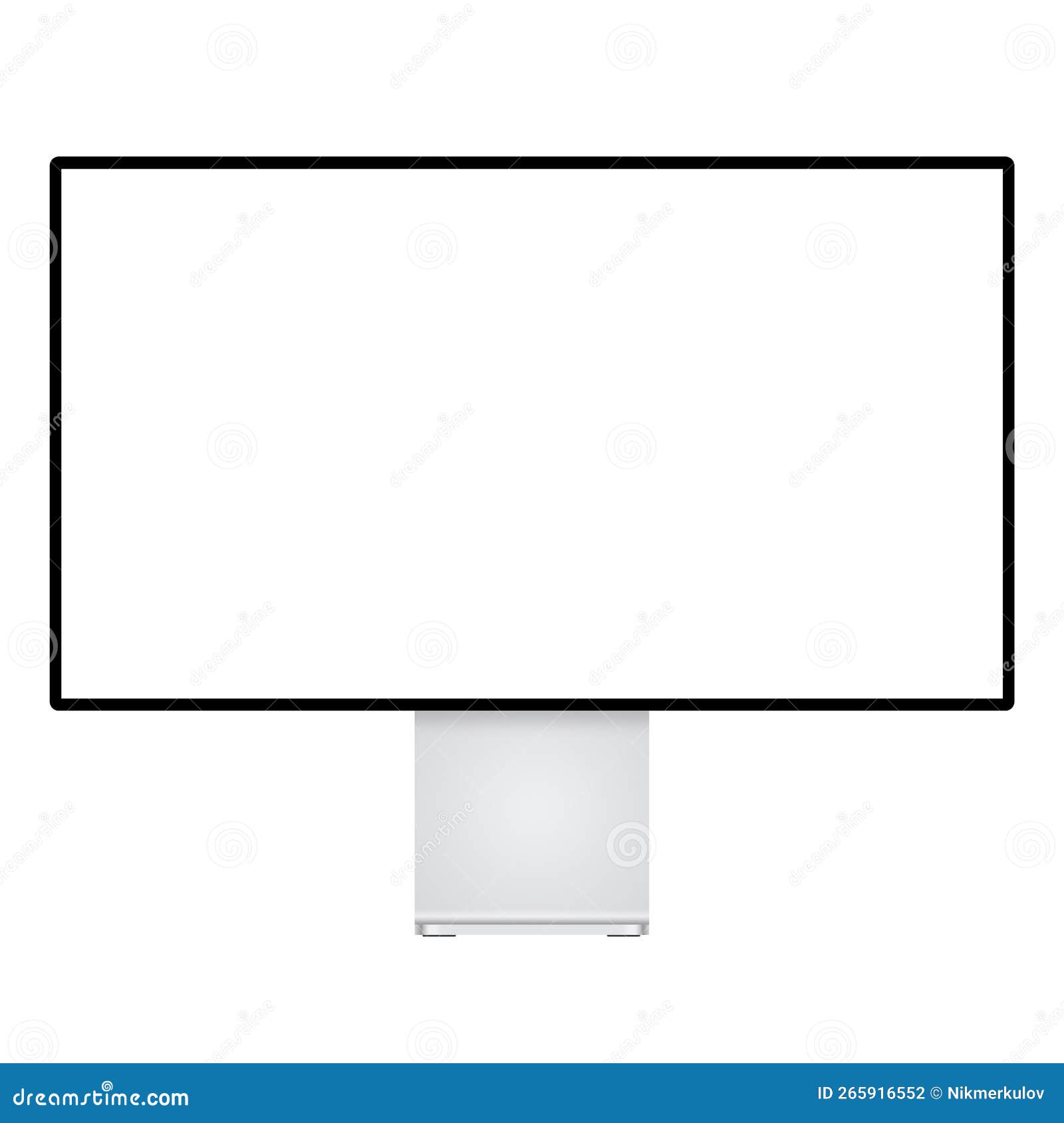 Isolated OLED Grey Flat Smart Wide TV And White Screen Cartoon Vector ...