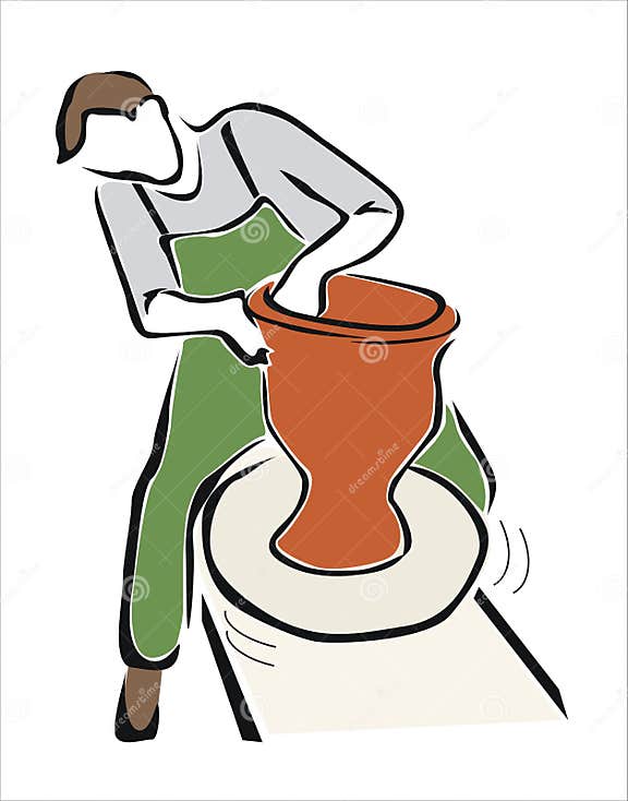 Oleiro ilustração do vetor. Ilustração de homem, arte - 35931453