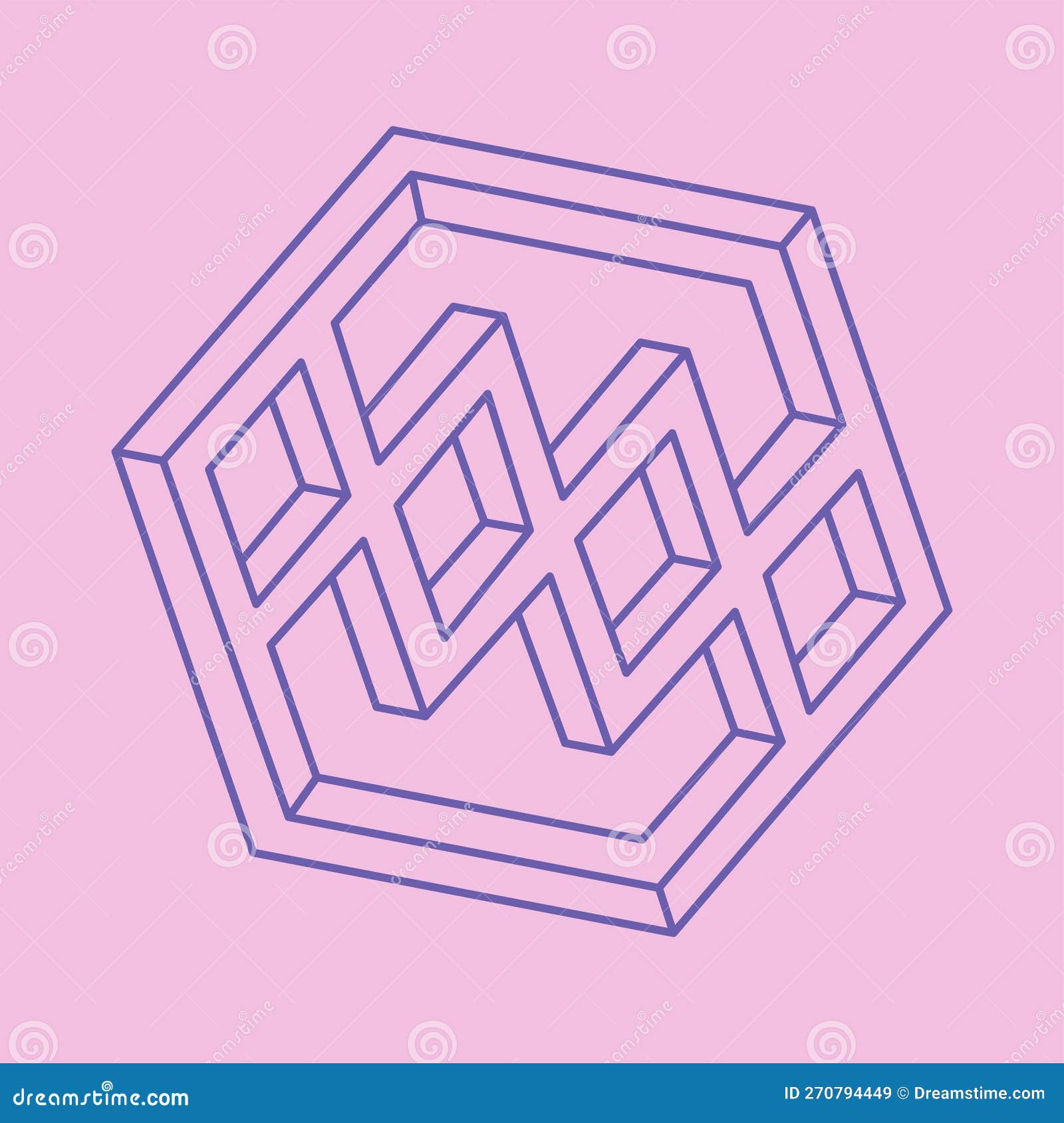 Escher Paradox Geometry. Optical Illusion. Sacred Geometric Figure ...