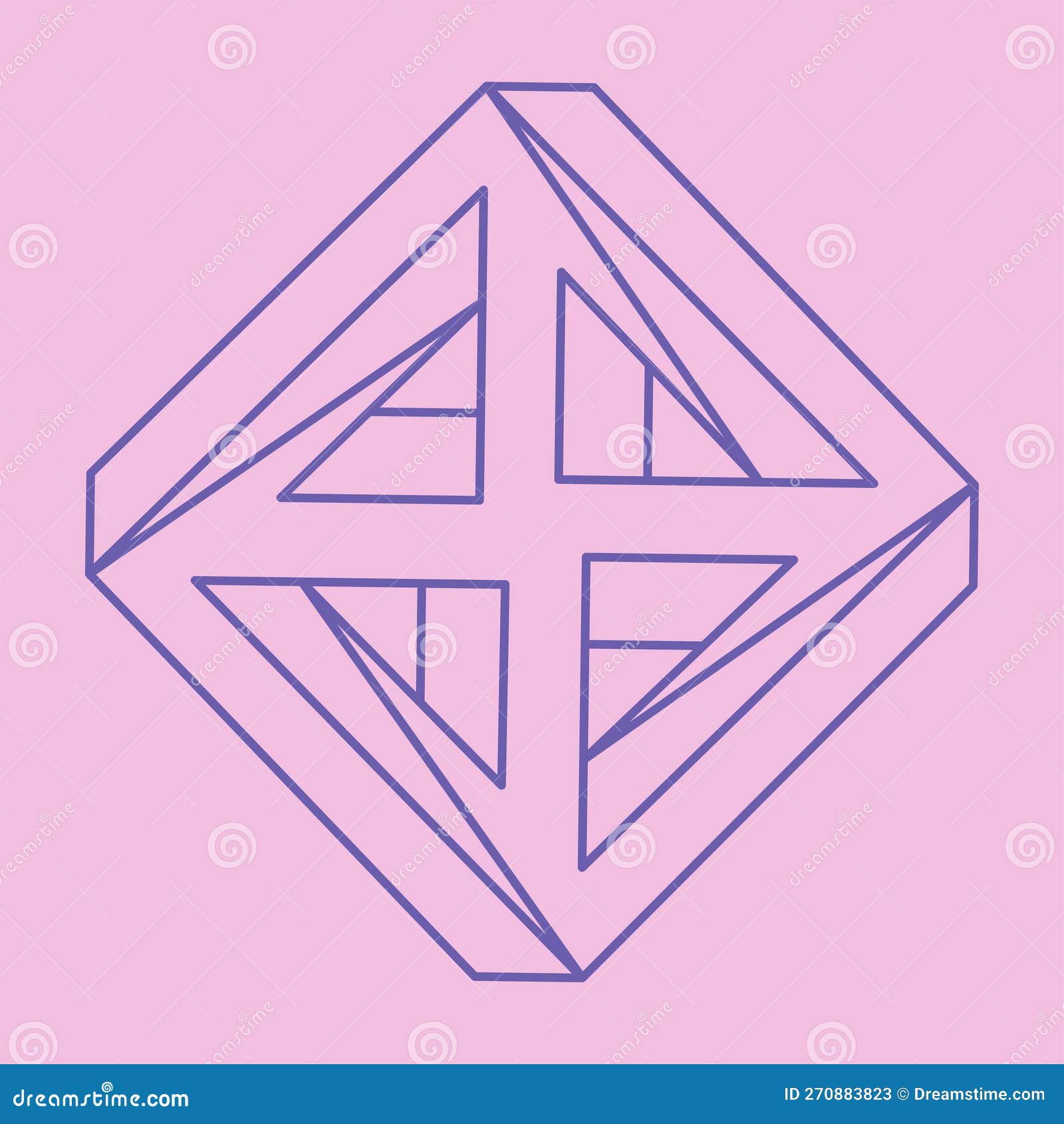 Escher Paradox Geometry. Logo. Optical Illusion Object. Sacred ...